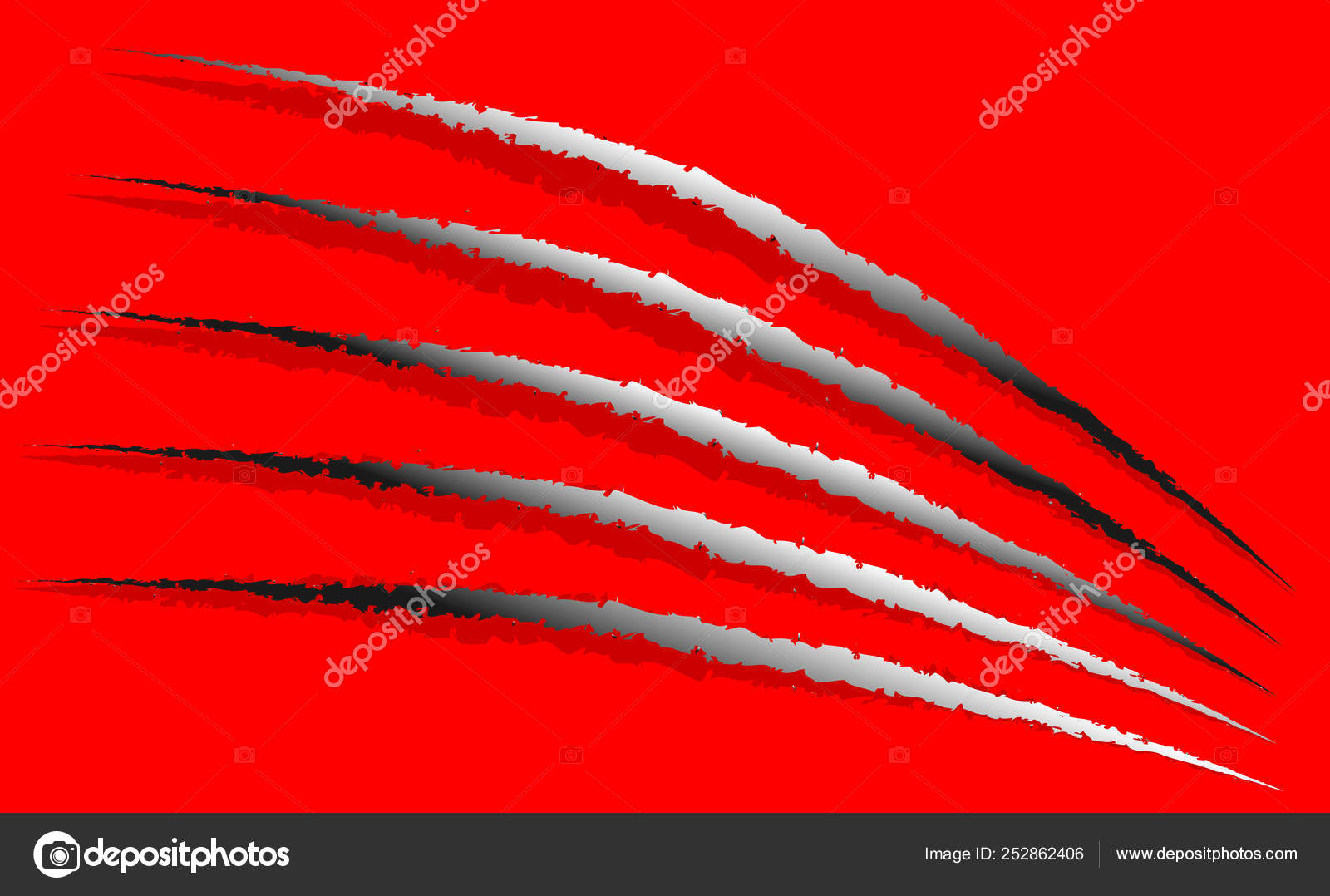 Tanda cakar, cakar goresan, tanda cakar vektor . — Foto Stok ...