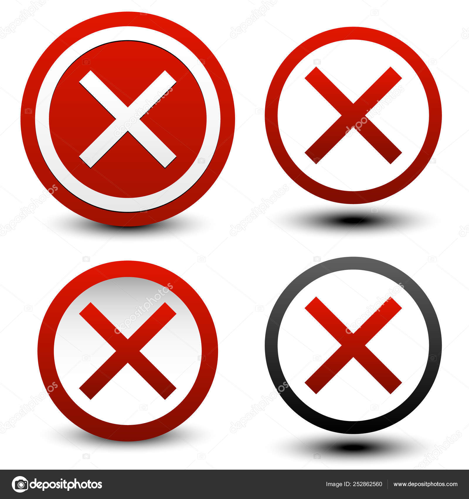 Variety of delete, cancel, remove buttons — Stock Photo © vectorguy ...