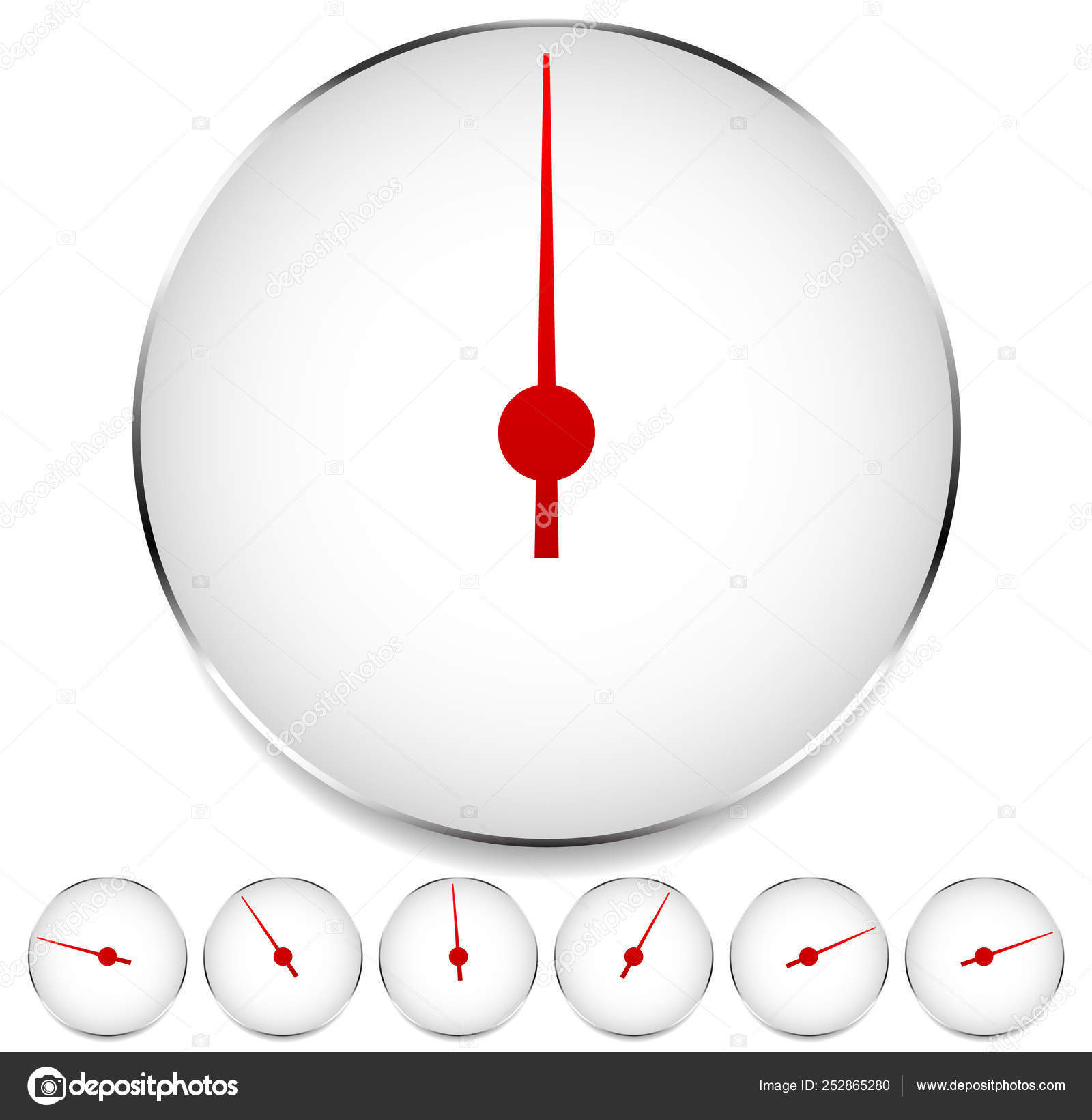 Circle dial, gauge template. Editable vector illustration. — Stock ...