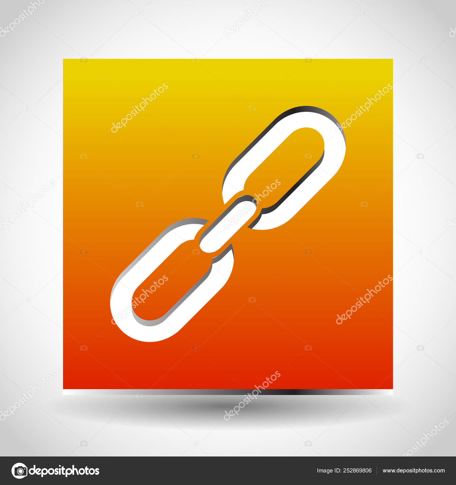 Simple Chain Link Icon Artistic Raster Illustration — Stock Photo ...