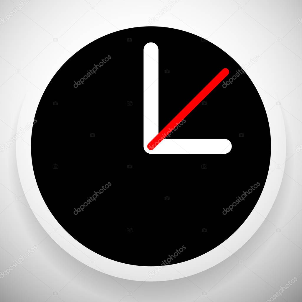 Gráficos del reloj, icono del reloj. Reloj editable con hora, minuto y 2022