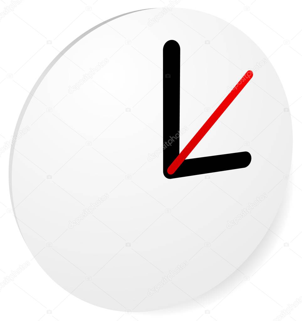 Gráficos del reloj, icono del reloj. Reloj editable con hora, minuto y 2023