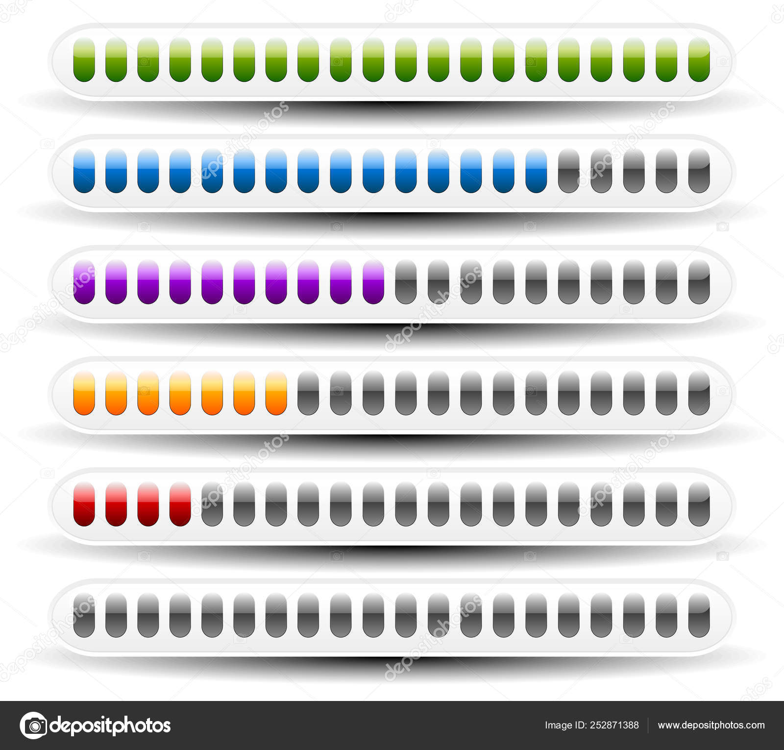 Loading or measuring bars, interface elements Stock Photo by ©vectorguy ...