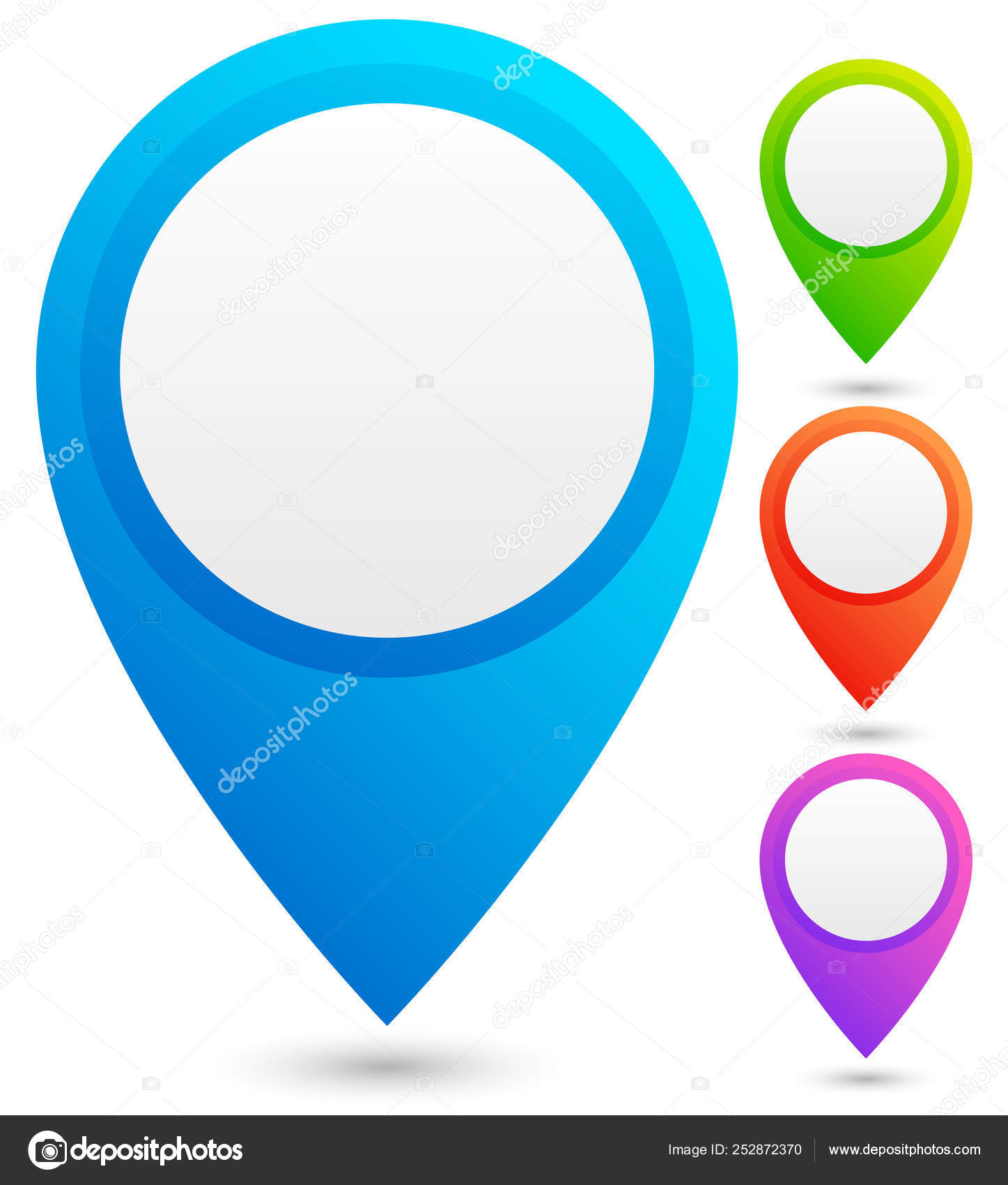 Fotos de Marcador de mapa brillante y colorido, vector de pin de mapa ...