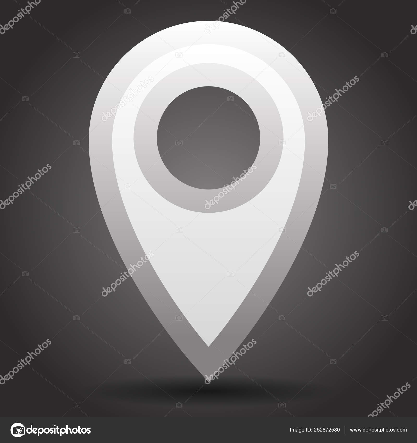 Map pin, map marker vector. Arrow, pointer icon for cartography ...
