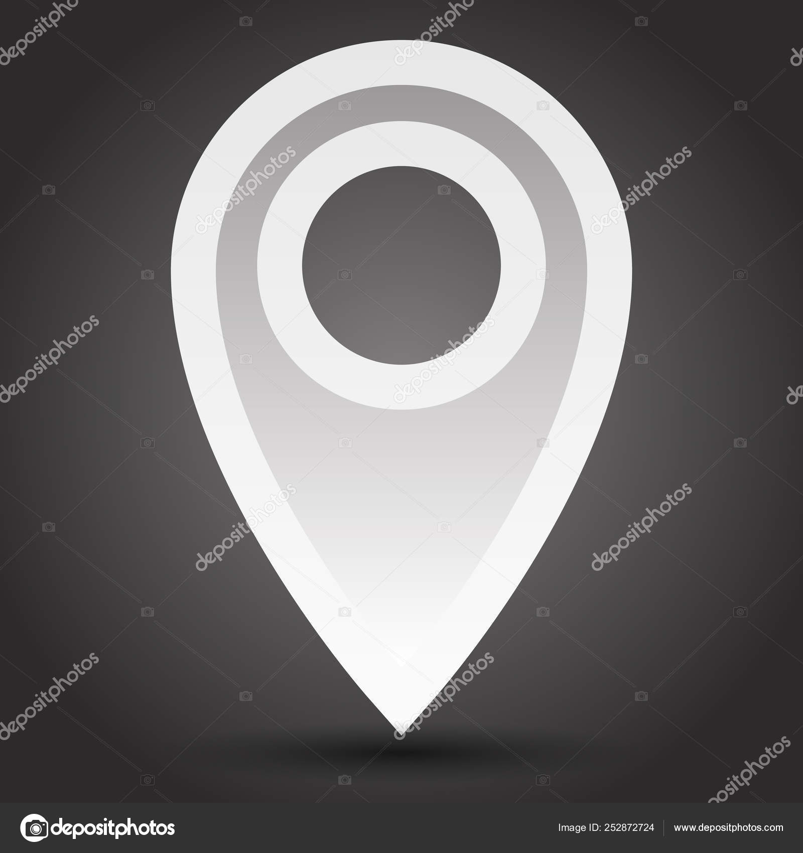 Map pin, map marker vector. Arrow, pointer icon for cartography, Stock ...