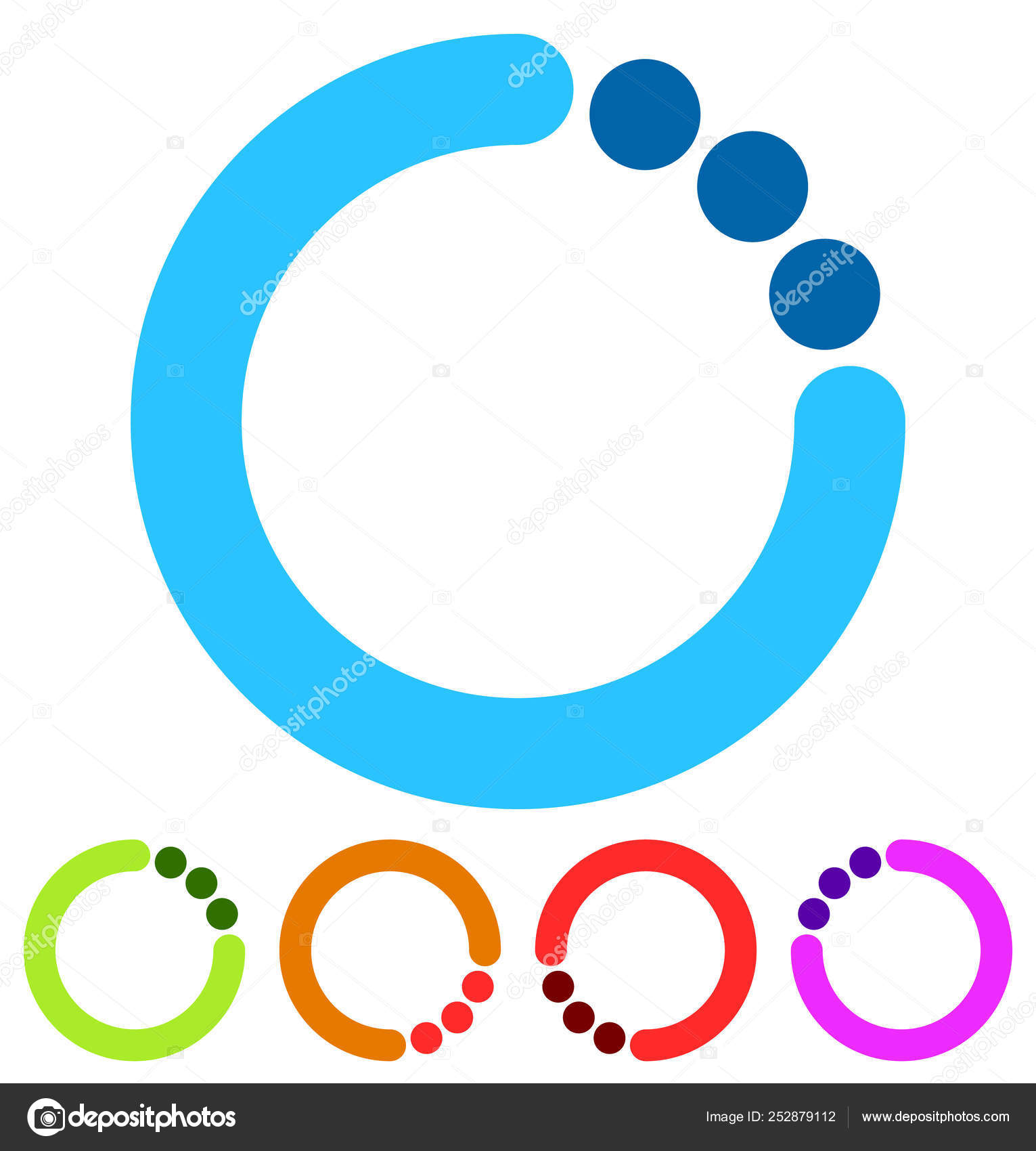 Preloader or buffer shapes, circular elements, symbols. User int Stock ... Preloader or buffer shapes, circular elements, symbols. User int Stock ...