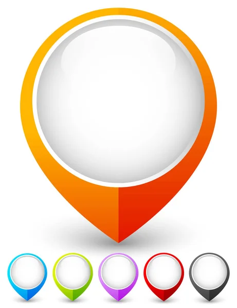 Colorful Map pins, Map markers. Abstract Push pins, thumbtacks, Stock ...