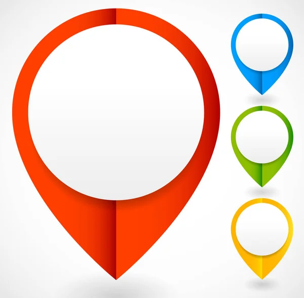 Map marker, map pin vector. Map markers with circles with blank Stock ...