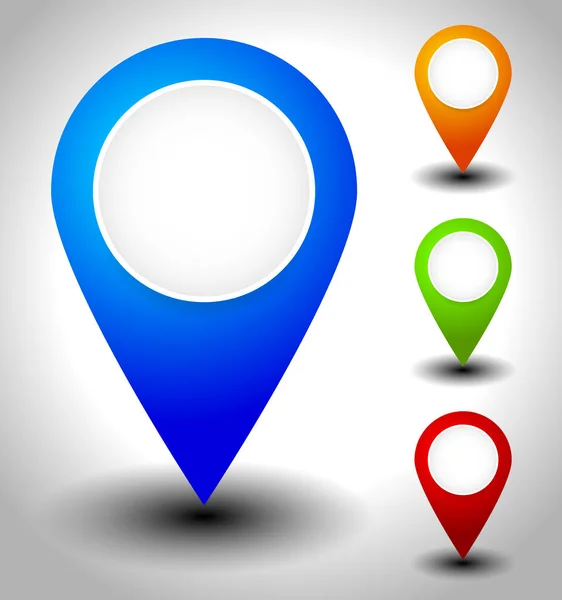 Map marker, map pin vector. Map markers with circles with blank Stock ...