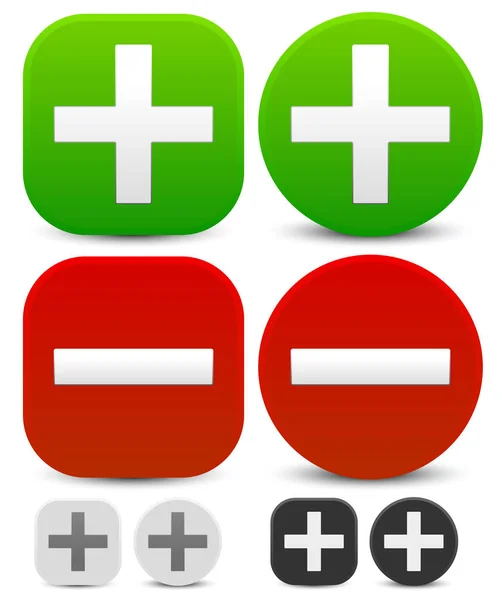 Plus, minus arrows marks — Stock Vector © vectorguy #126896554