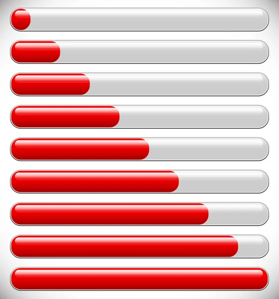 Horizontal progress, loading bars Stock Vector by ©vectorguy 88817636
