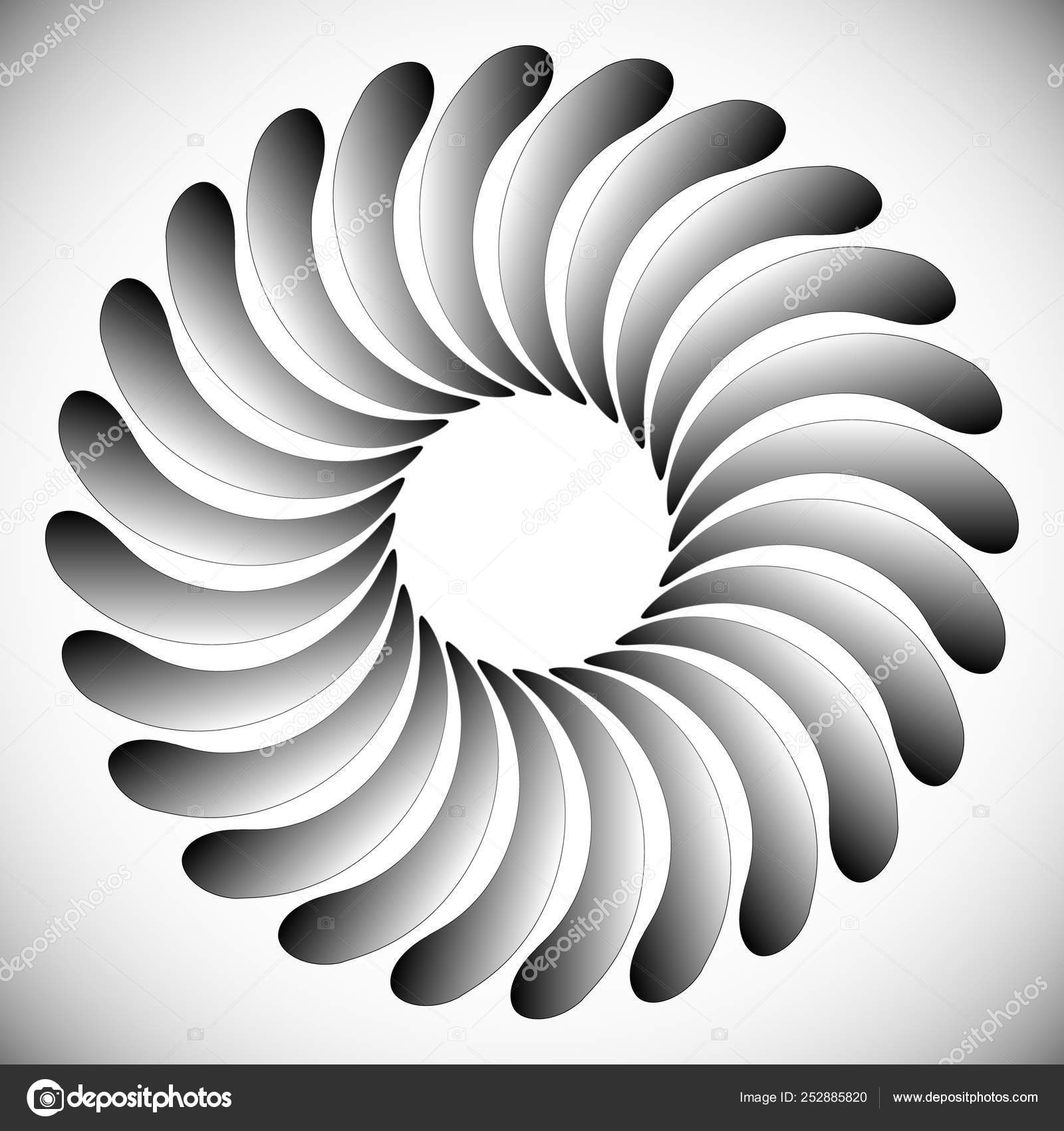 Abstract spinning, twirling graphics with rotating shapes. Spira Stock ...