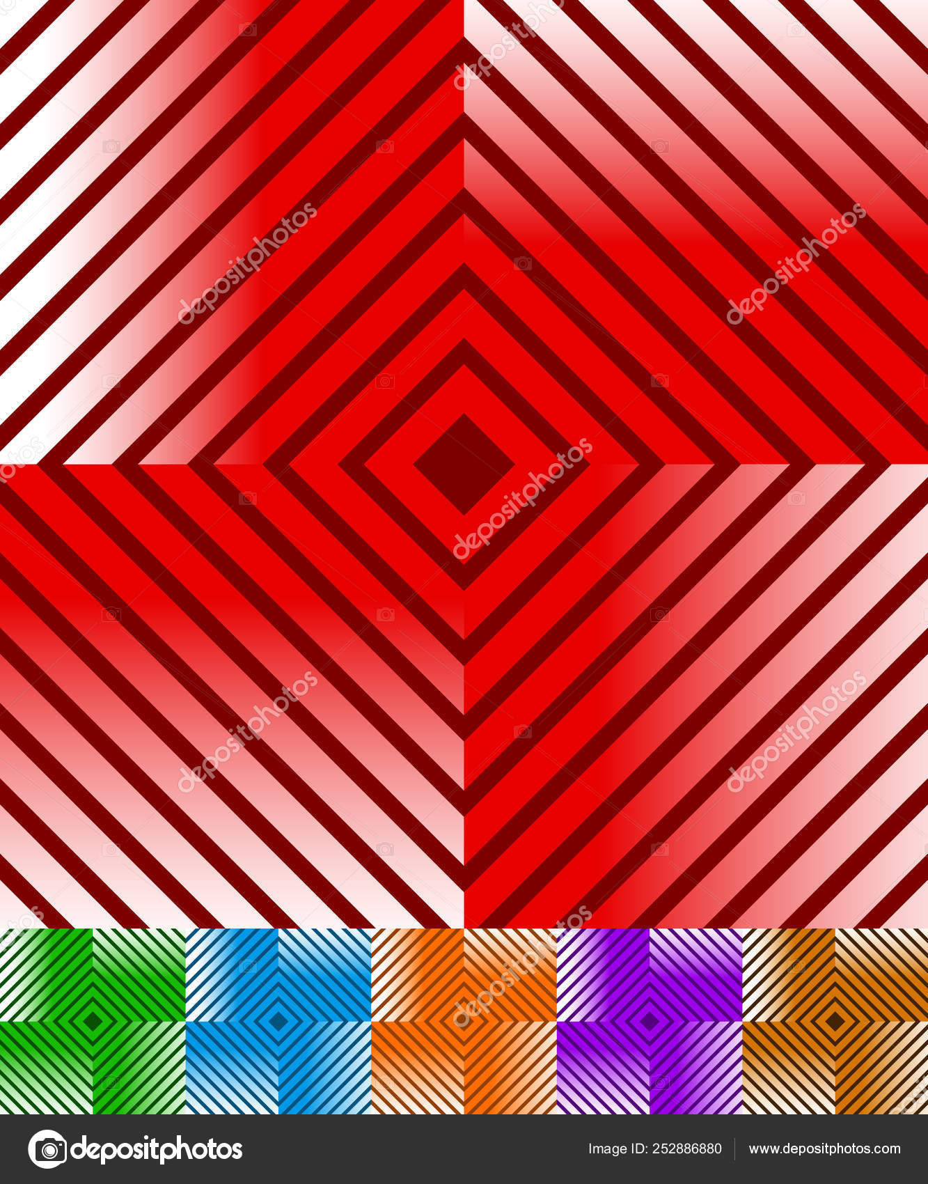 Patrón cuadrado abstracto con relleno de gradiente en los bordes ...