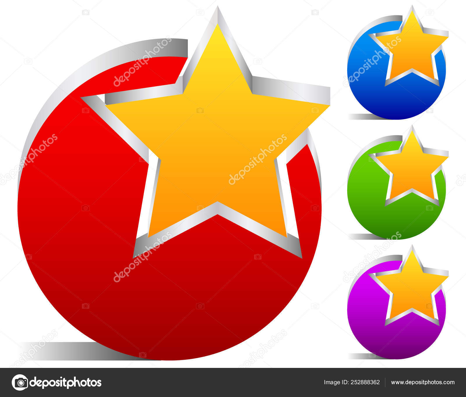 Group Star Emblems White Stock Illustration by ©vectorguy #252888362