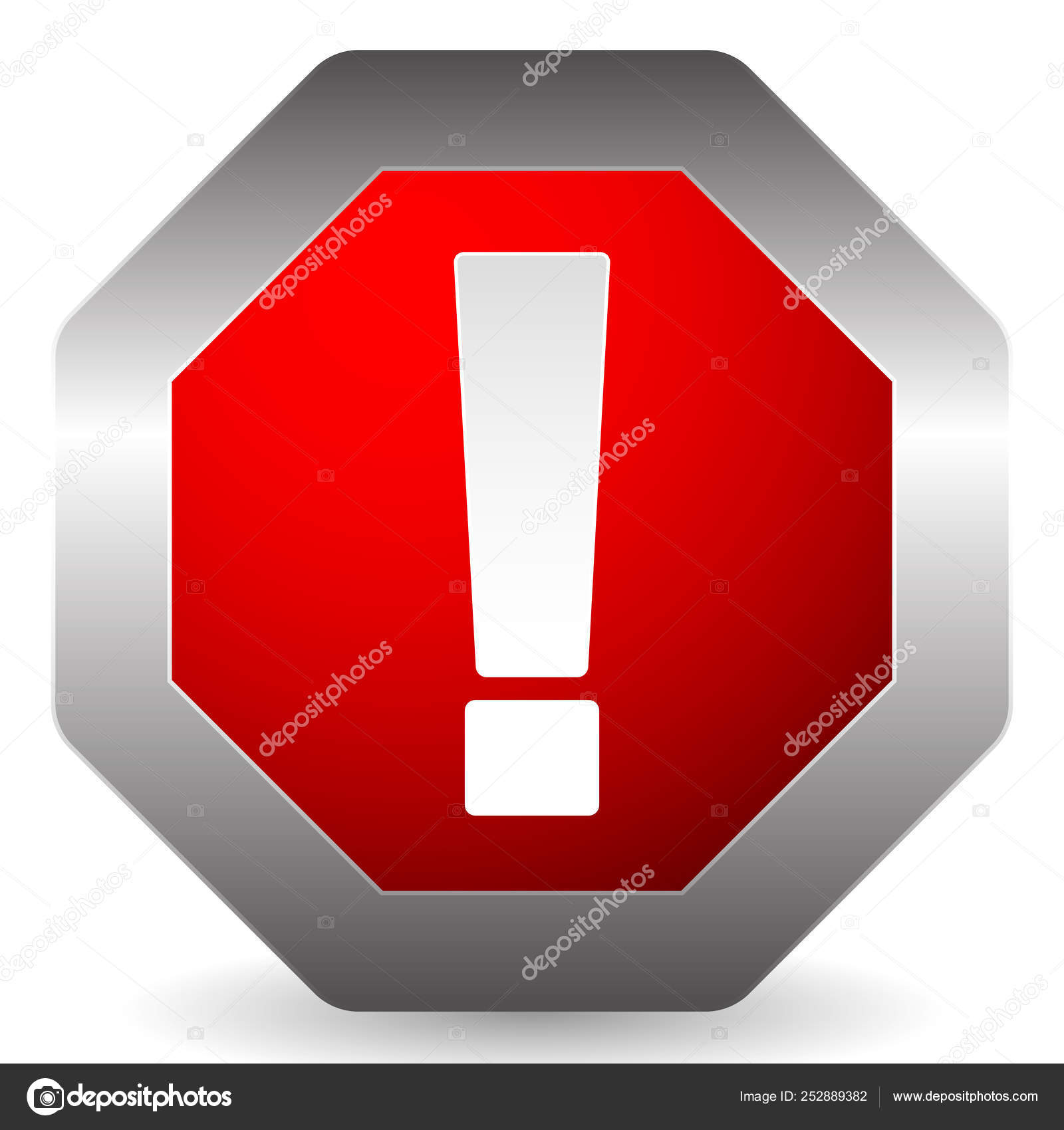 Stop Sign With Exclamation Point