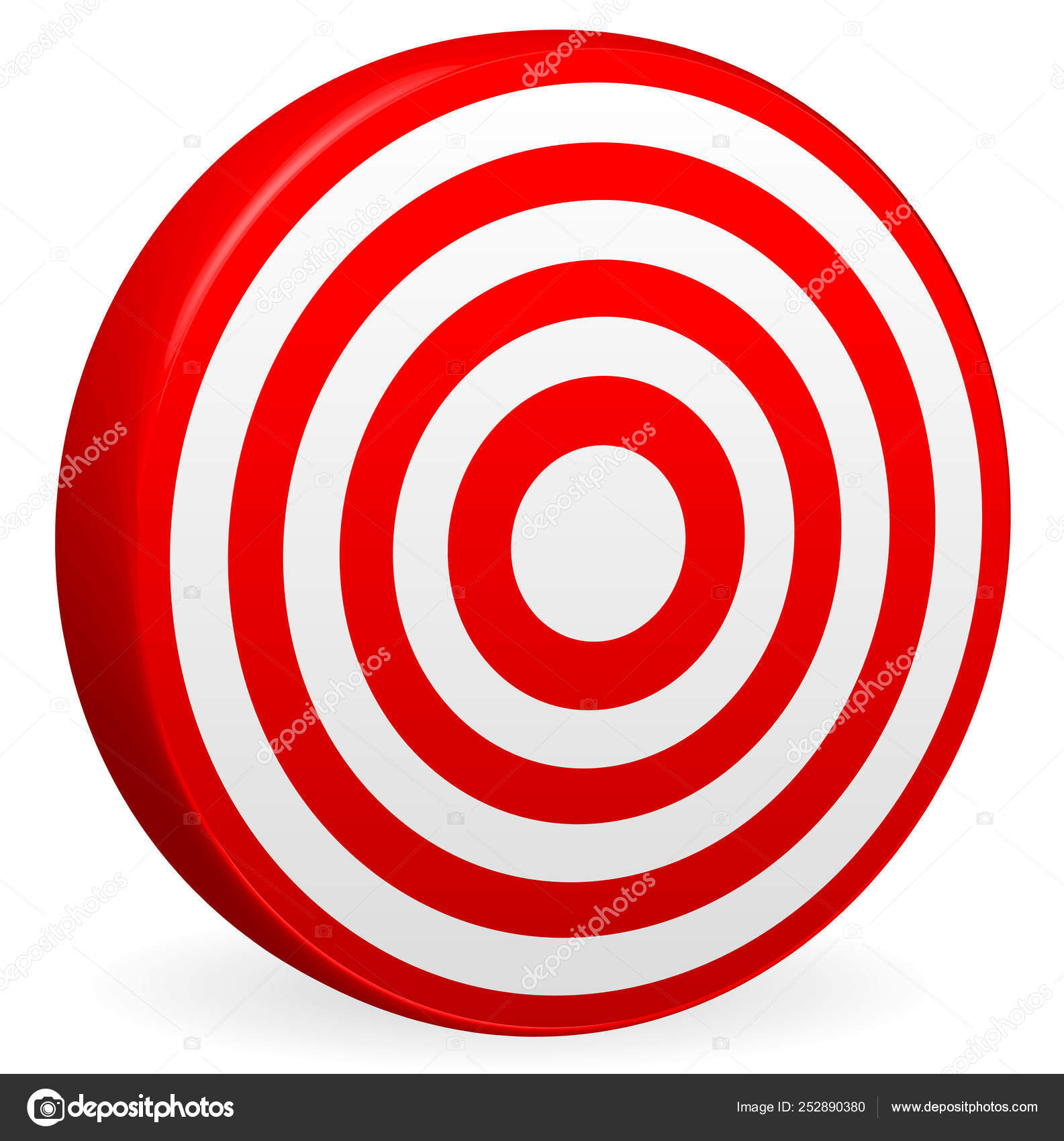 Bright Red Target Render. Bullseye Icon. Element for Accu Stock Photo ...
