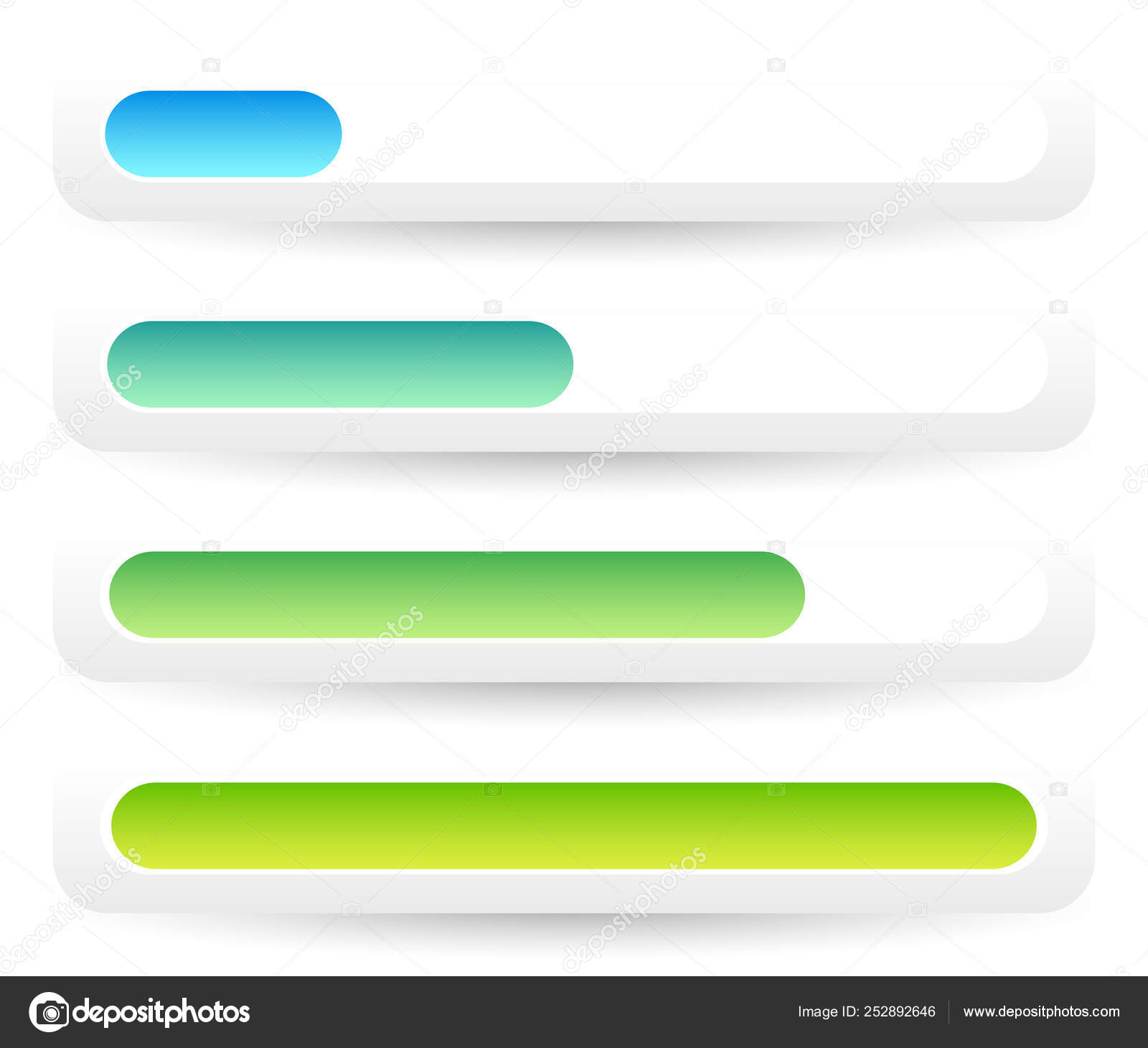 Horizontal Progress, Loading Bars. Meters, Level Indicators. — Stock ...