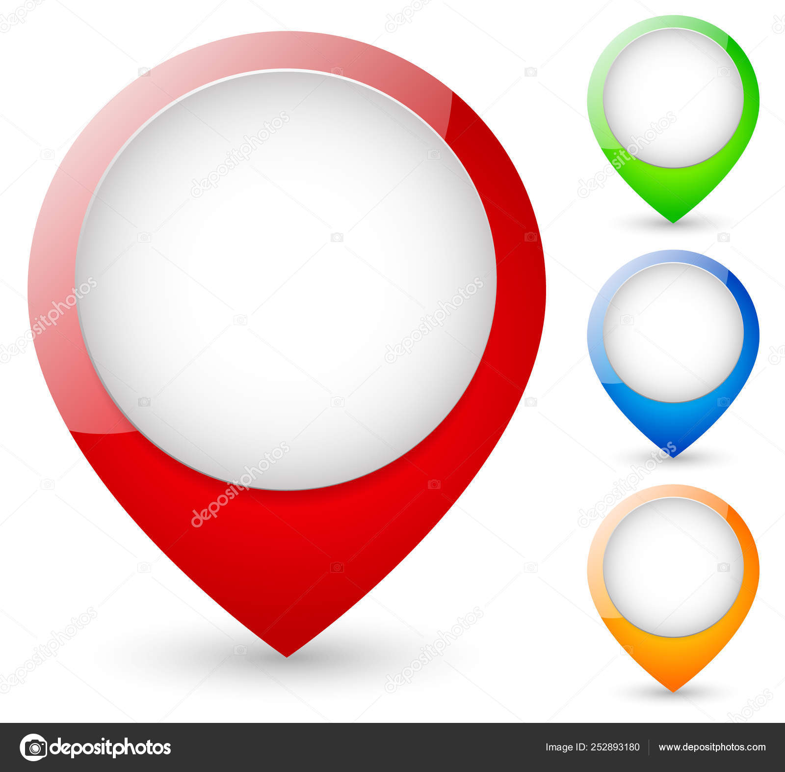 Modern map markers. illustration — Stock Photo © vectorguy #252893180