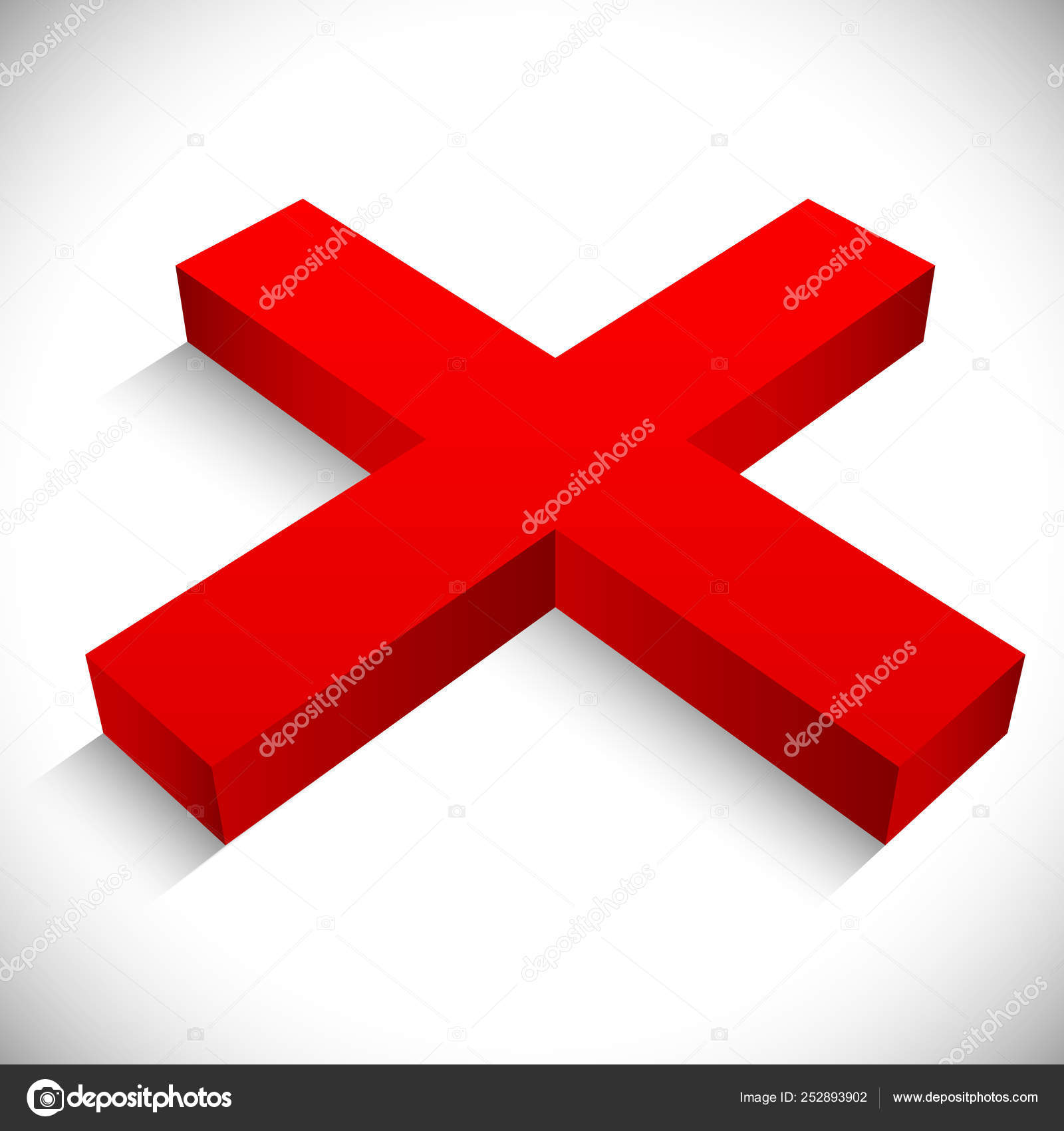 Red X shape. Removal, incorrect, faliure, negativity concepts — Stock ...