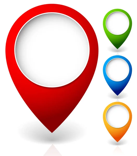 Map marker, map pin vector. Map markers with circles with blank Stock ...