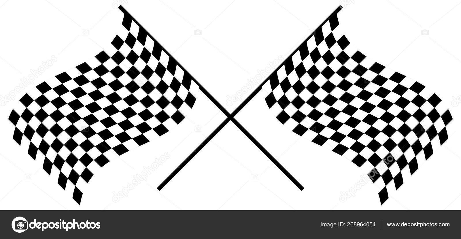 Wavy Checkered Flag Vector