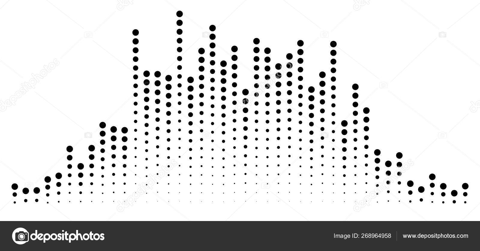 Abstract equalizer element with dotted lines of the channels Stock ...