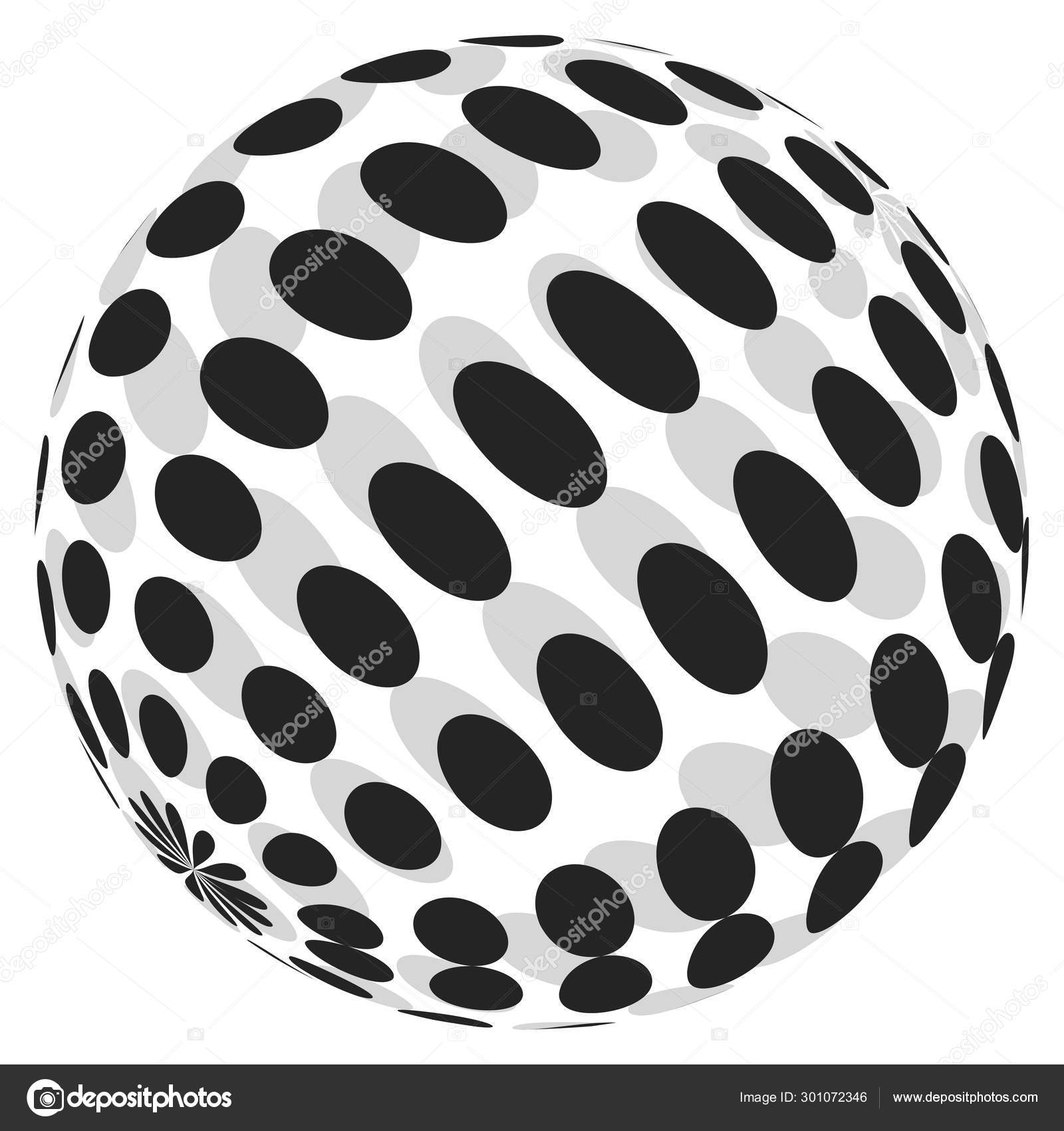 Sphere, 3d circle shape. Abstract ball, globe, orb design. Spher Stock ...