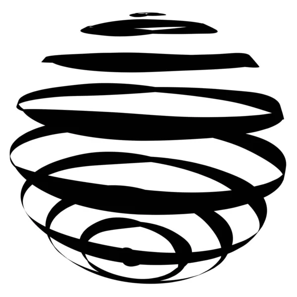 Spiral Ribbon Sphere Isolated Vector Illustration Stock Vector Image by ...