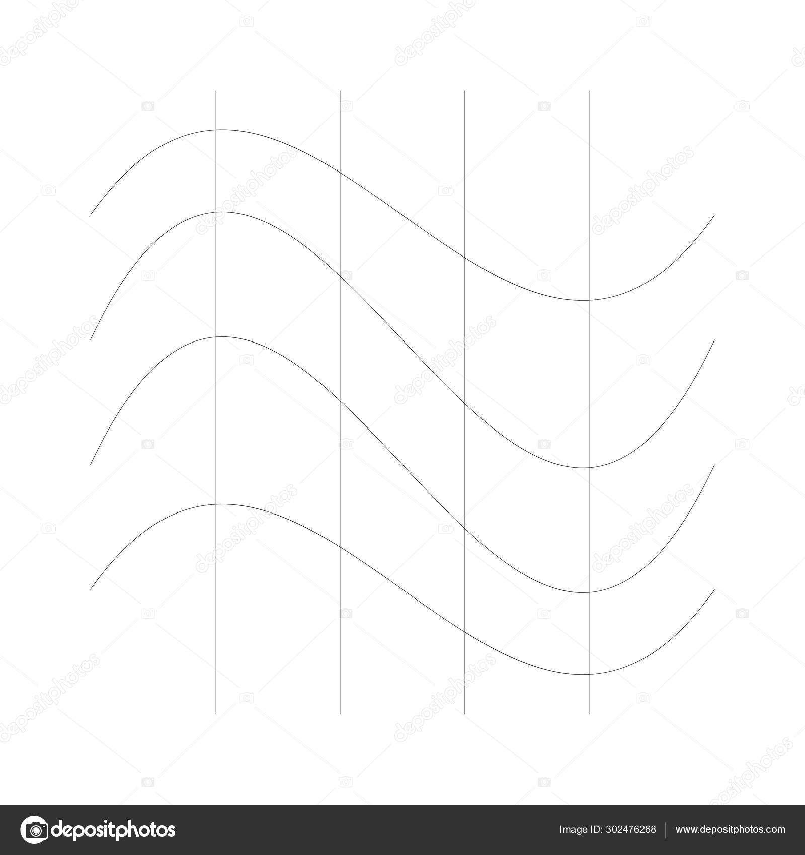 Wavy, waving grid, mesh of thin lines. Squeeze, stretch distort Stock ...