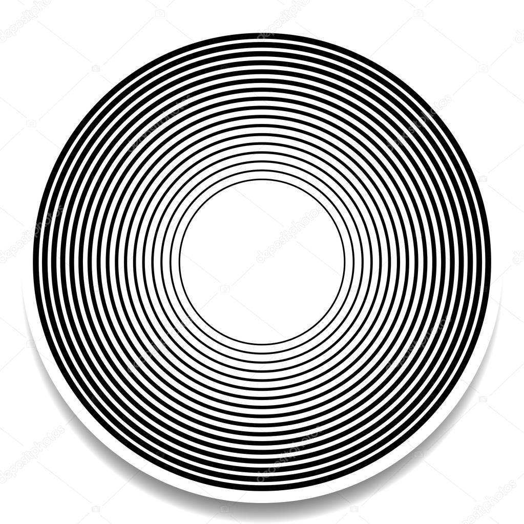 Patrón concéntrico, círculos radiales. Espiral radiante y circular, 2024