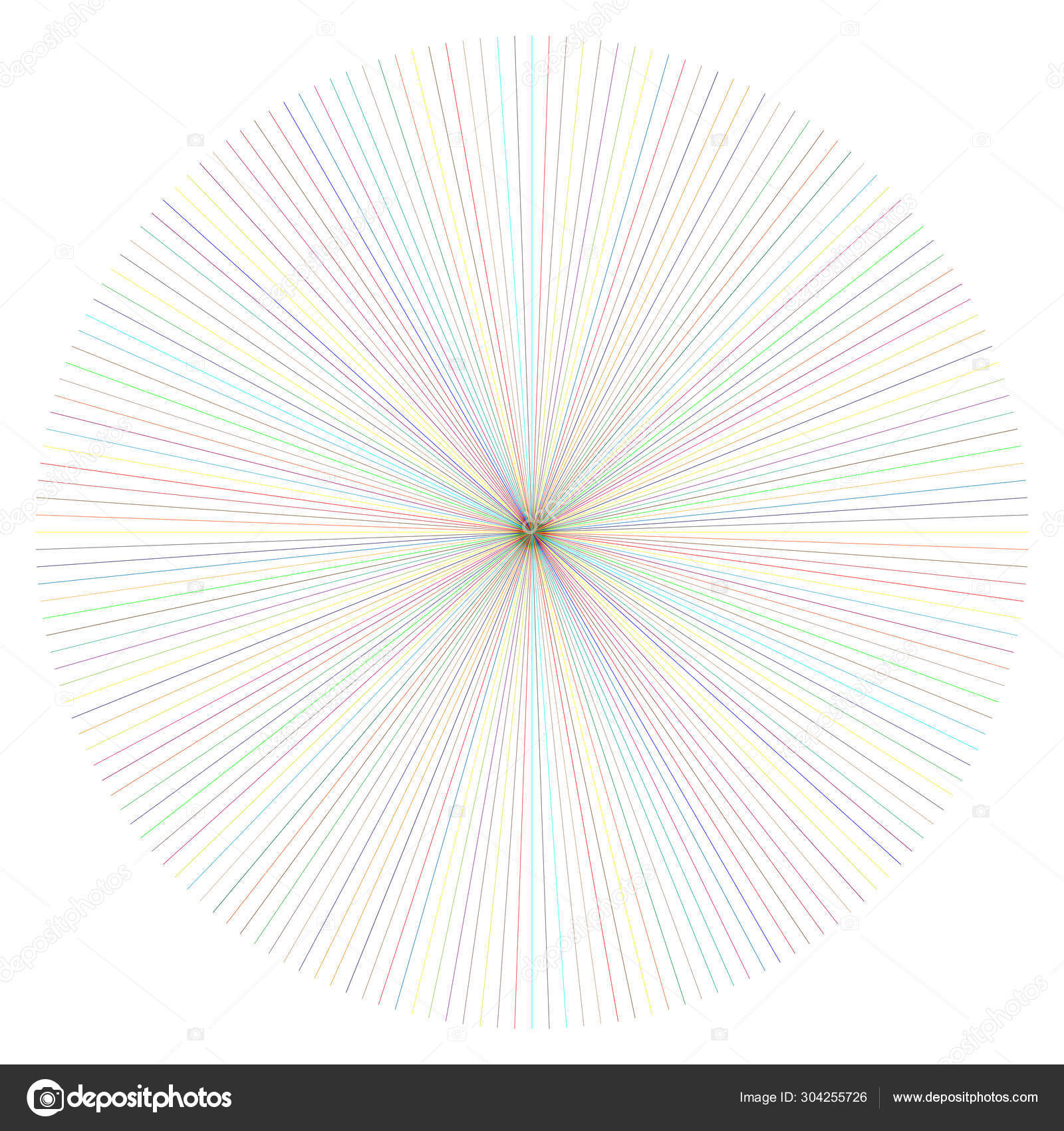 Radial, radiating lines, spokes. Circular rays, beams. Multicolo Stock ...