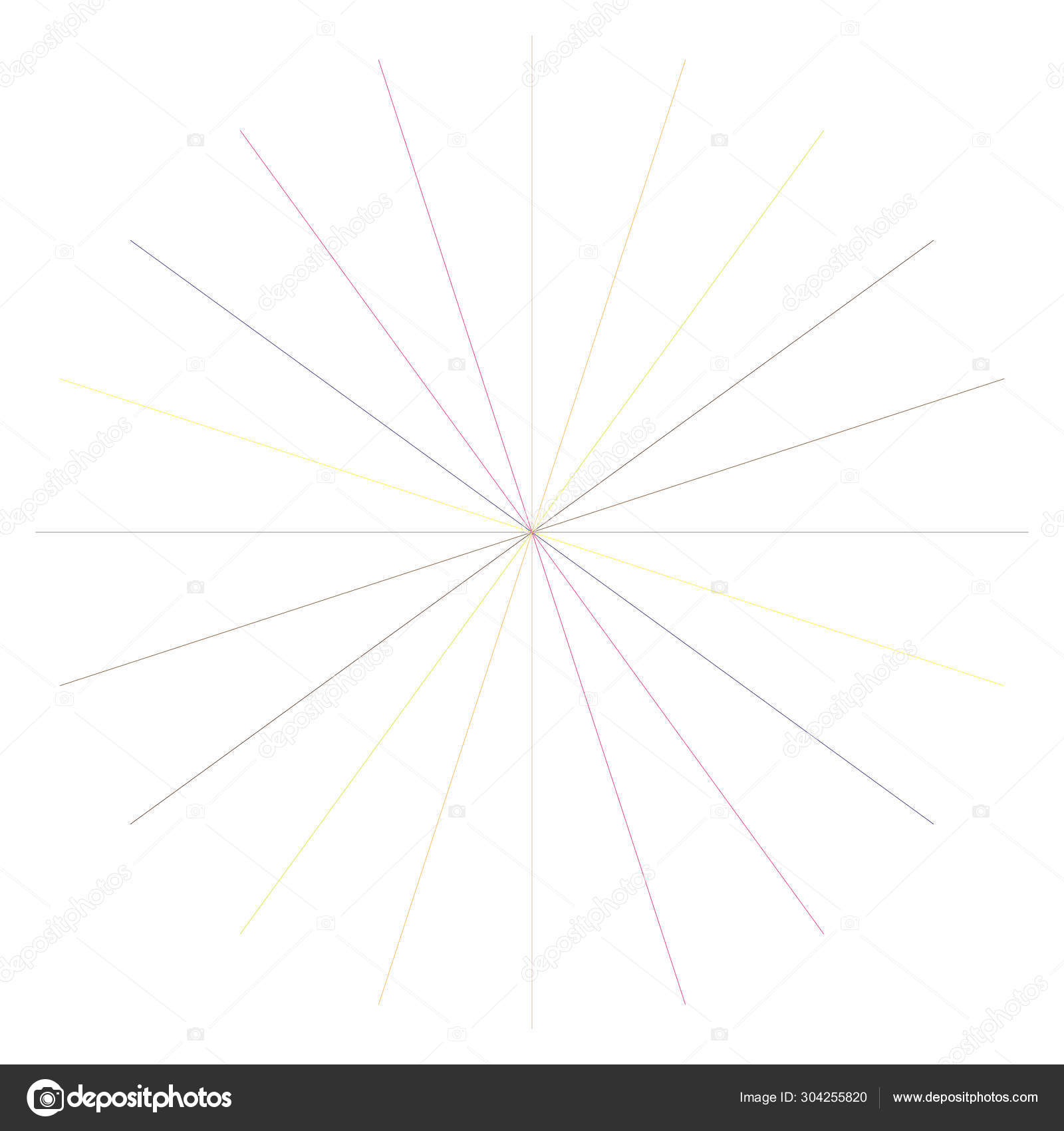 Radial, radiating lines, spokes. Circular rays, beams. Multicolo Stock ...