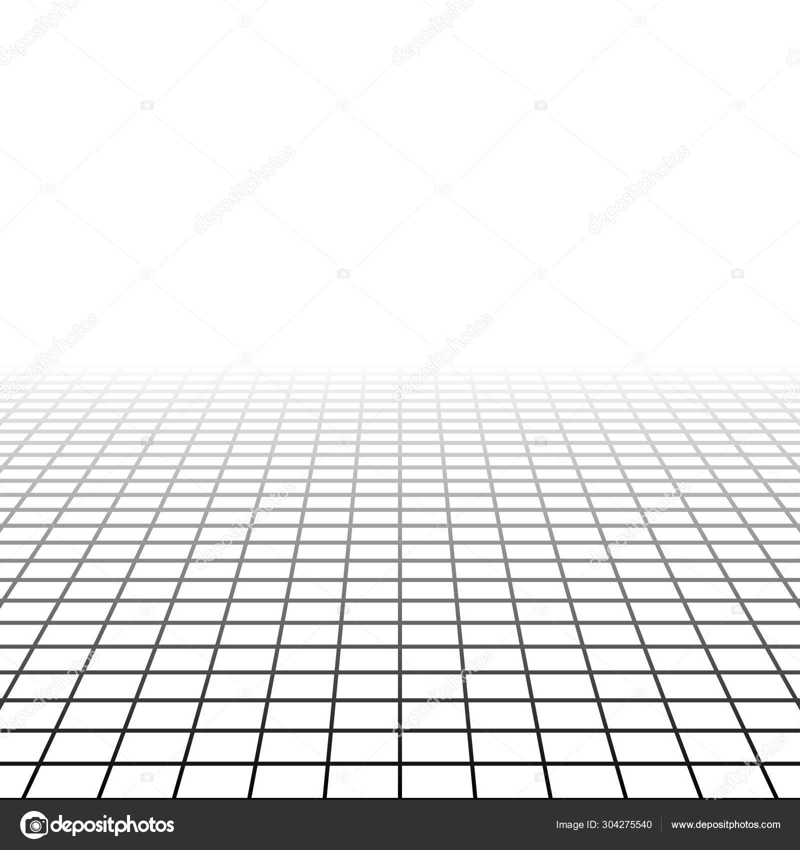 Mesh, grid in perspective vanish, diminish to distant horizon. V Stock ...