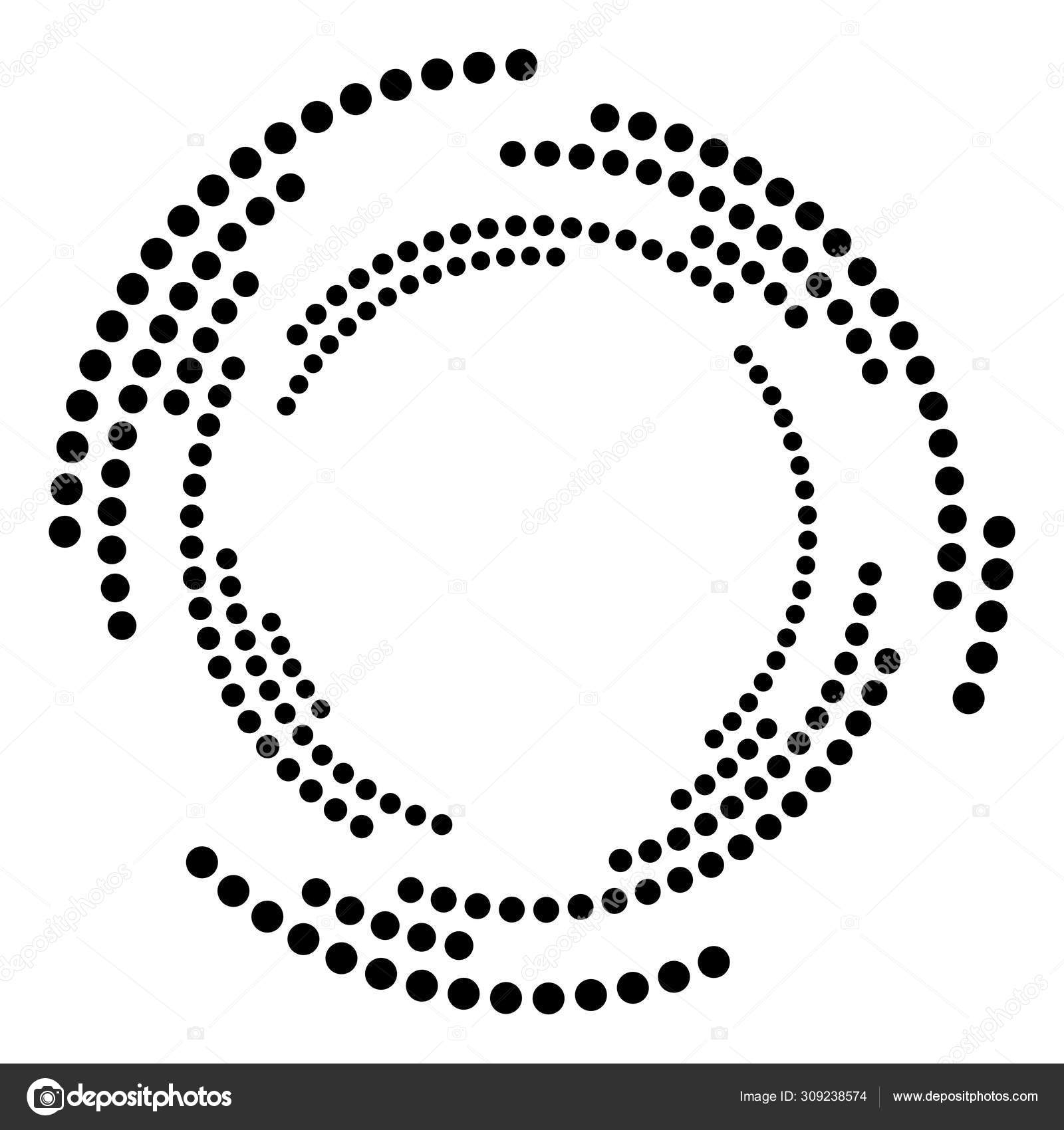 Dotted Dots Speckles Abstract Concentric Circle Spiral Swirl Twirl ...