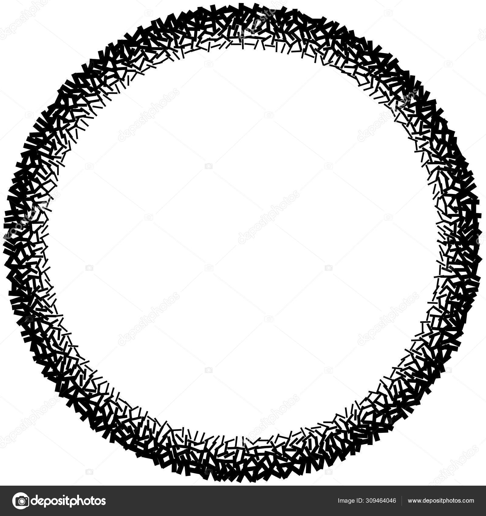 Geometric circle of squares, rectangles. angular spiral,vortex a Stock ...