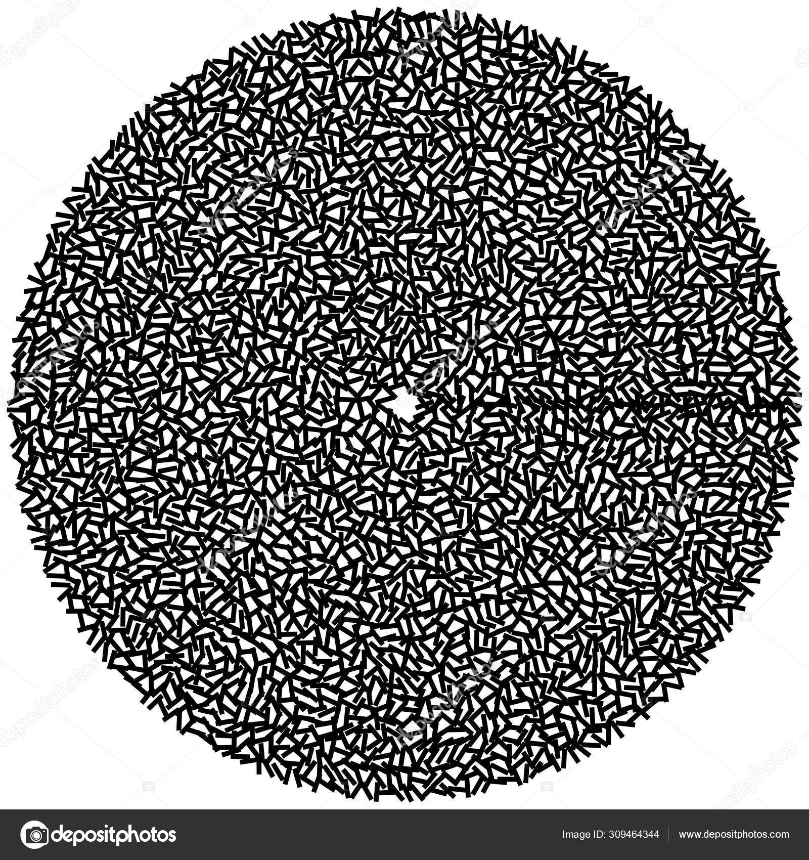 Geometric circle of squares, rectangles. angular spiral,vortex a Stock ...