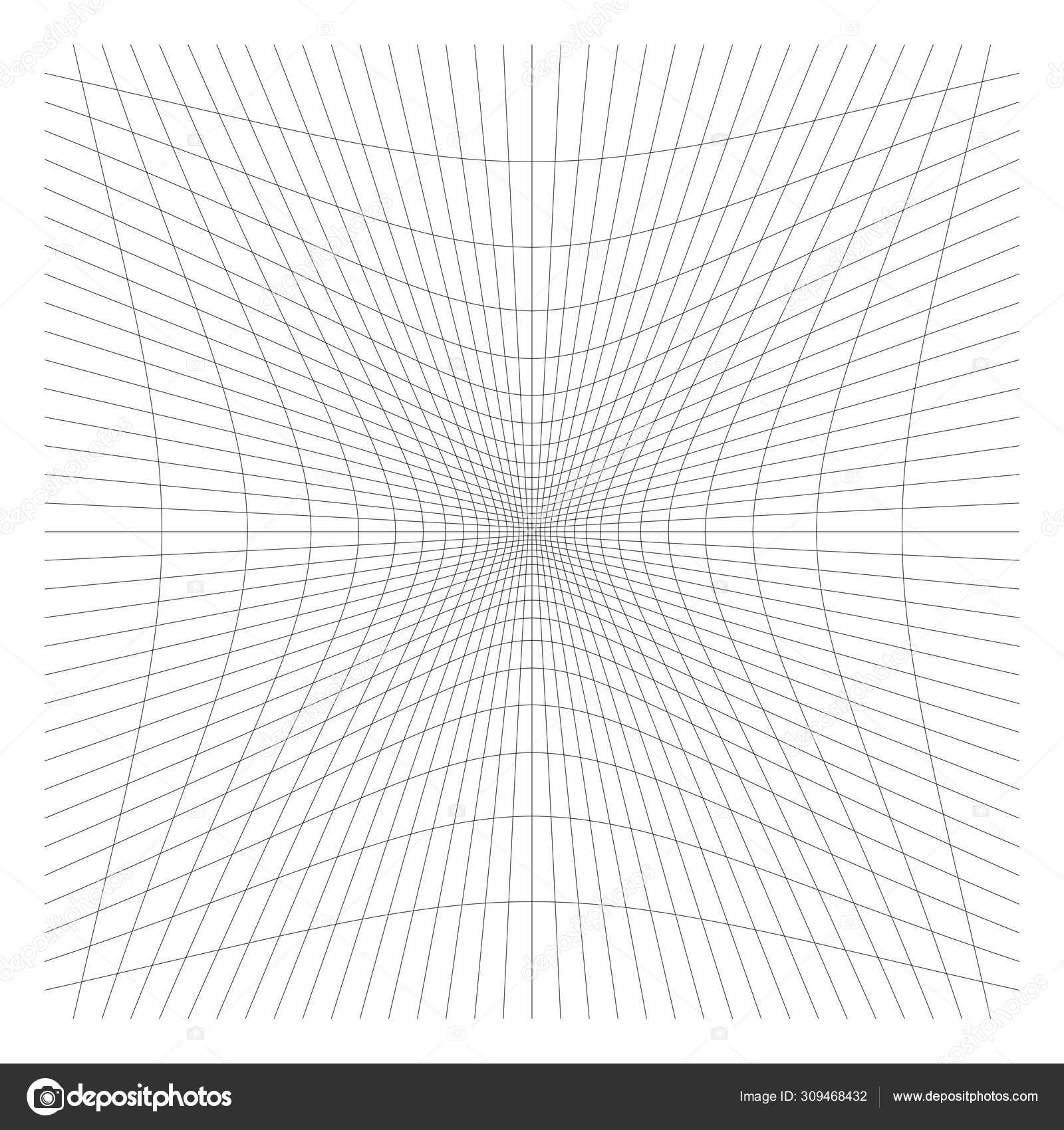 Inward, recess curved lines grid, mesh. Incline compress hollow, Stock ...