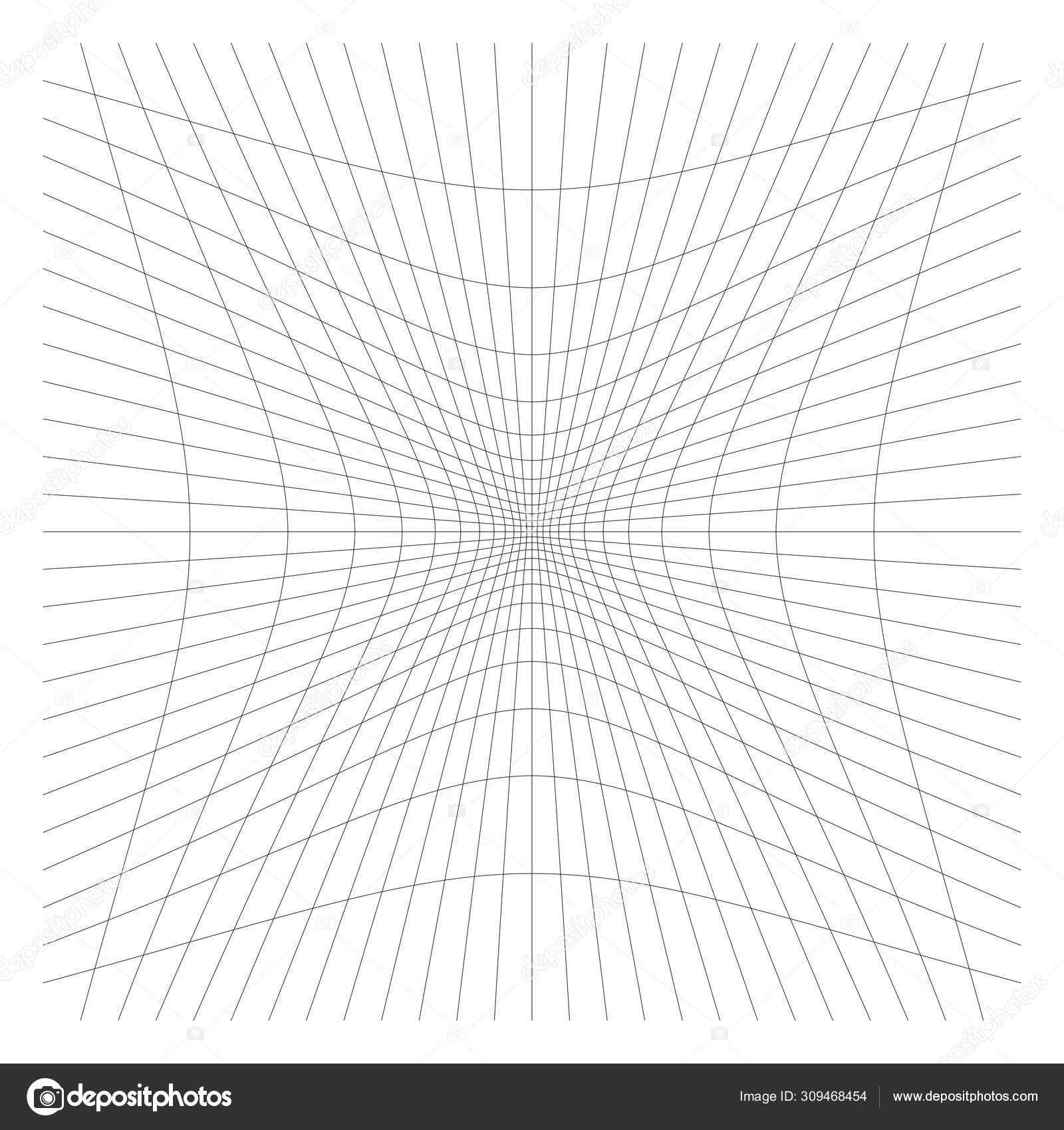 Inward, recess curved lines grid, mesh. Incline compress hollow, Stock ...