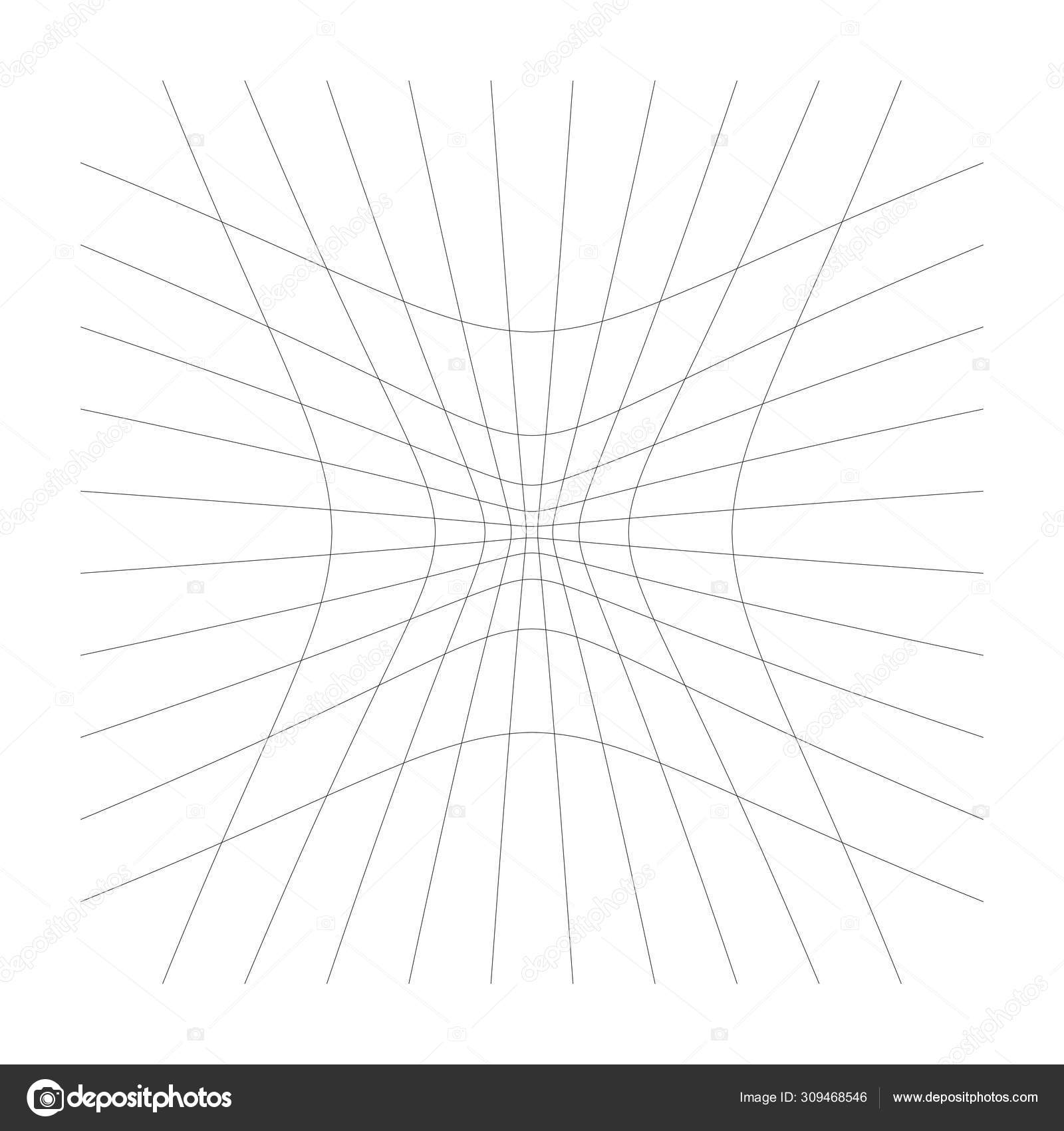 Inward, recess curved lines grid, mesh. Incline compress hollow, Stock ...