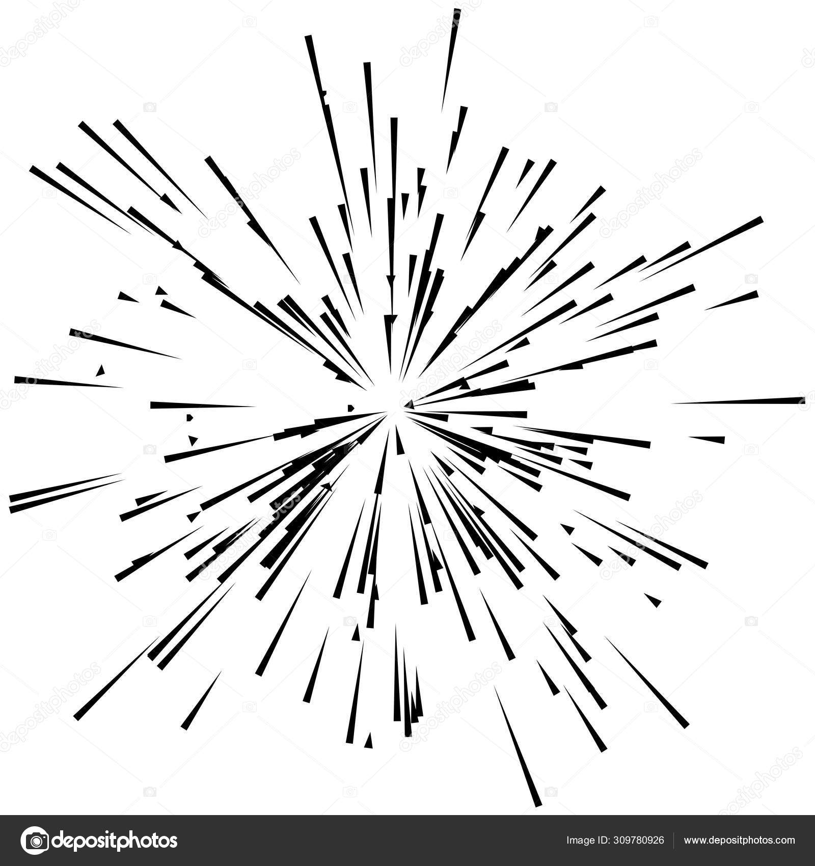 Radial / radiating lines burst, explosion, blast effect Stock Vector ...