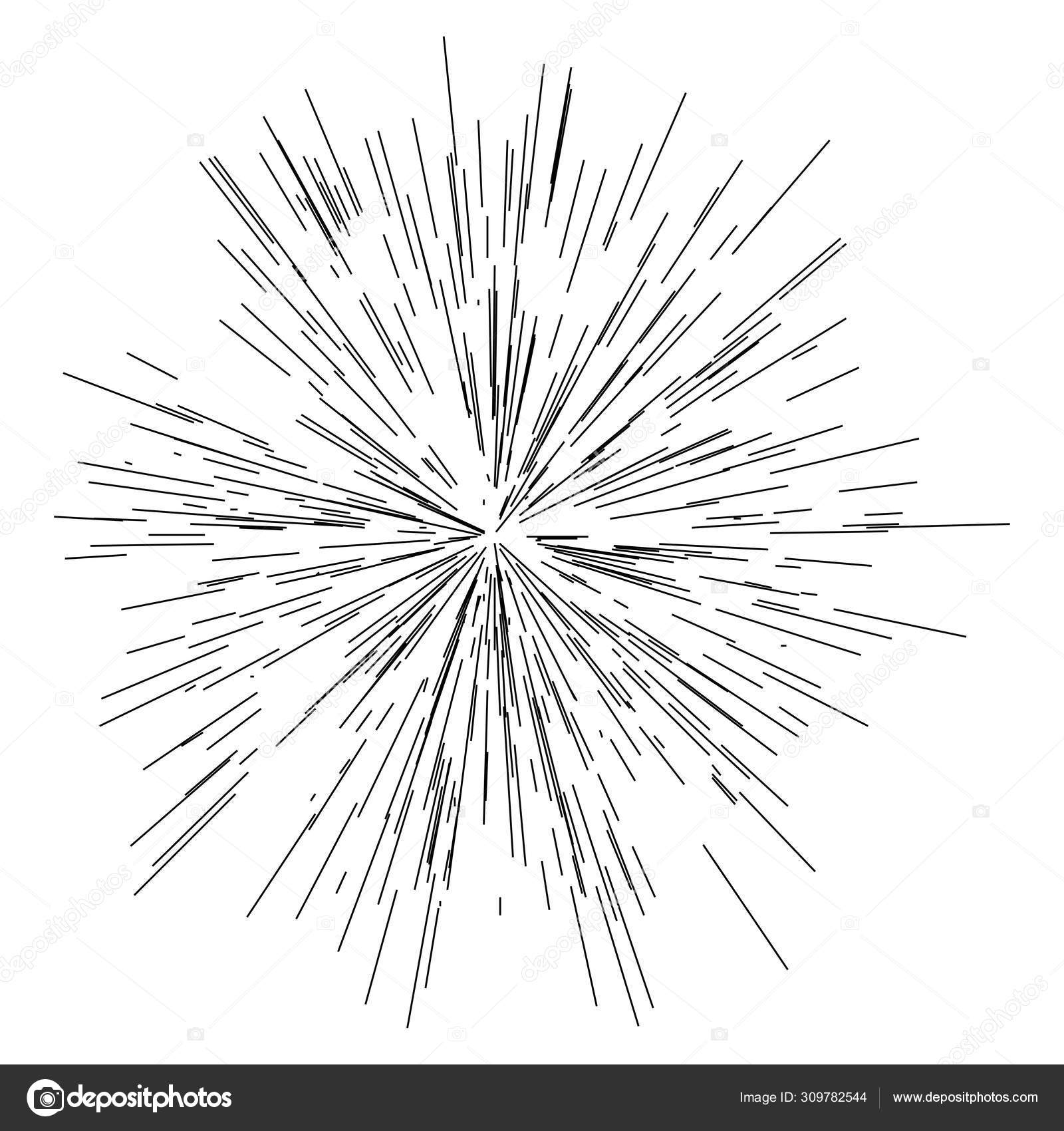 Radial / radiating lines burst, explosion, blast effect Stock Vector ...