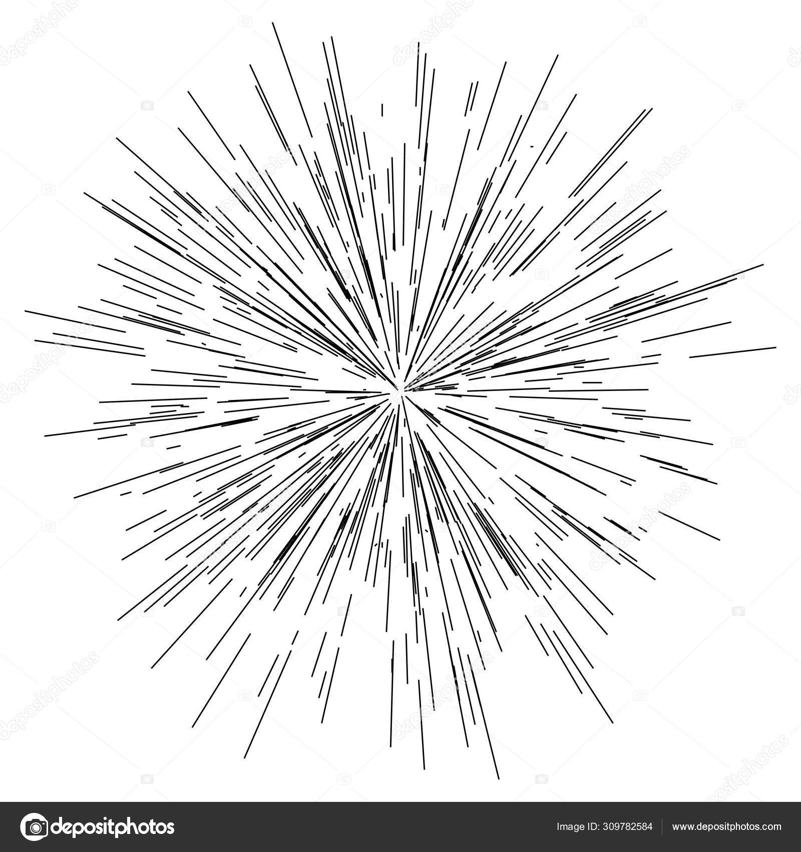 Radial / radiating lines burst, explosion, blast effect Stock Vector by ...