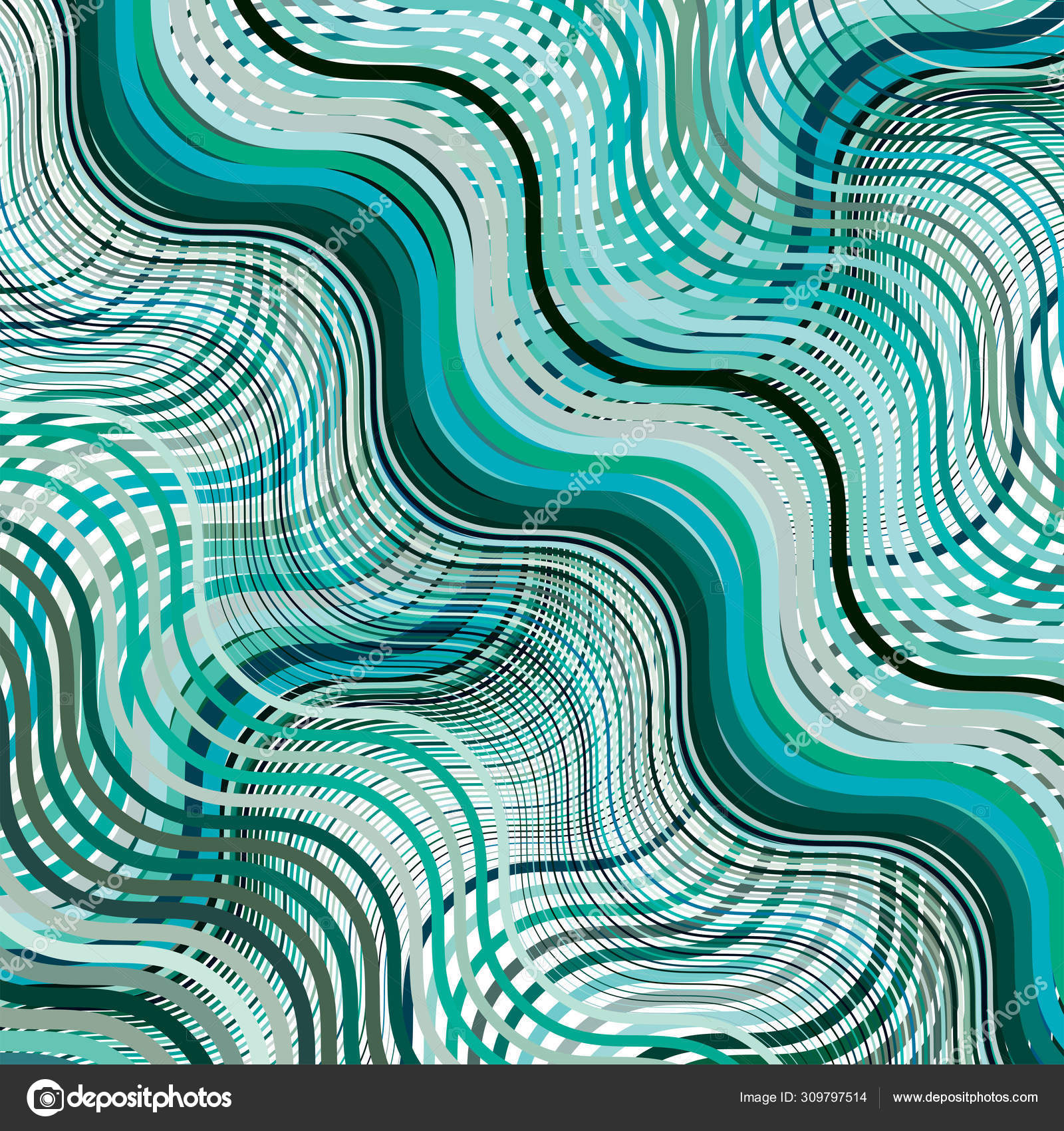 Textura, patrón con ondulado, rejilla ondulante, malla de líneas ...