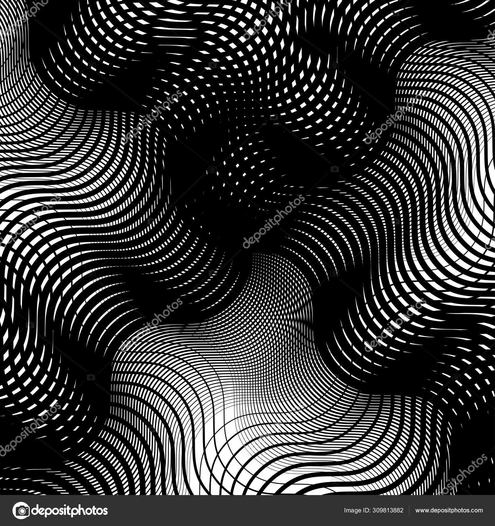 Irregular geometric pattern, background with wavy, waving grid, Stock ...