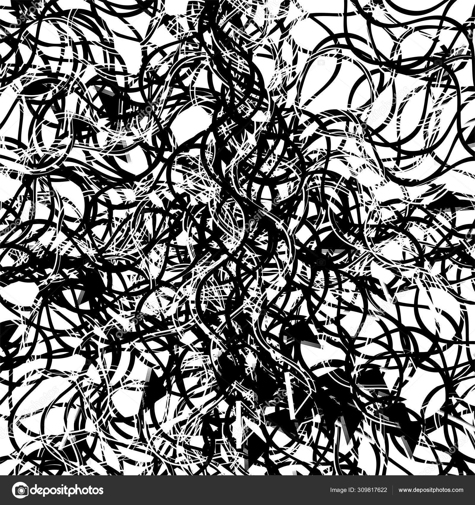 Random lines abstract black and white texture, abstract art, abs Stock ...