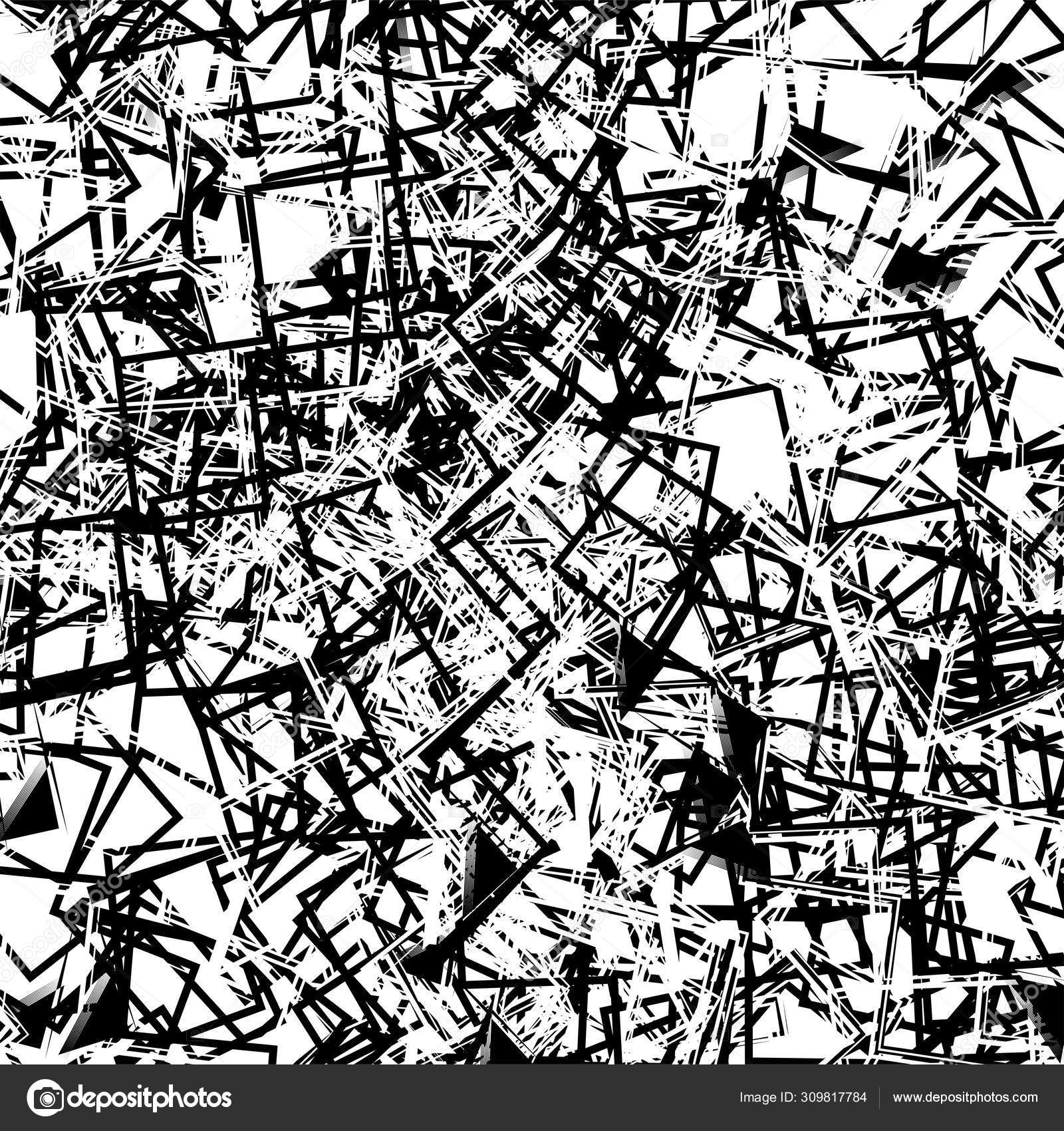 Random lines abstract black and white texture, abstract art, abs Stock ...