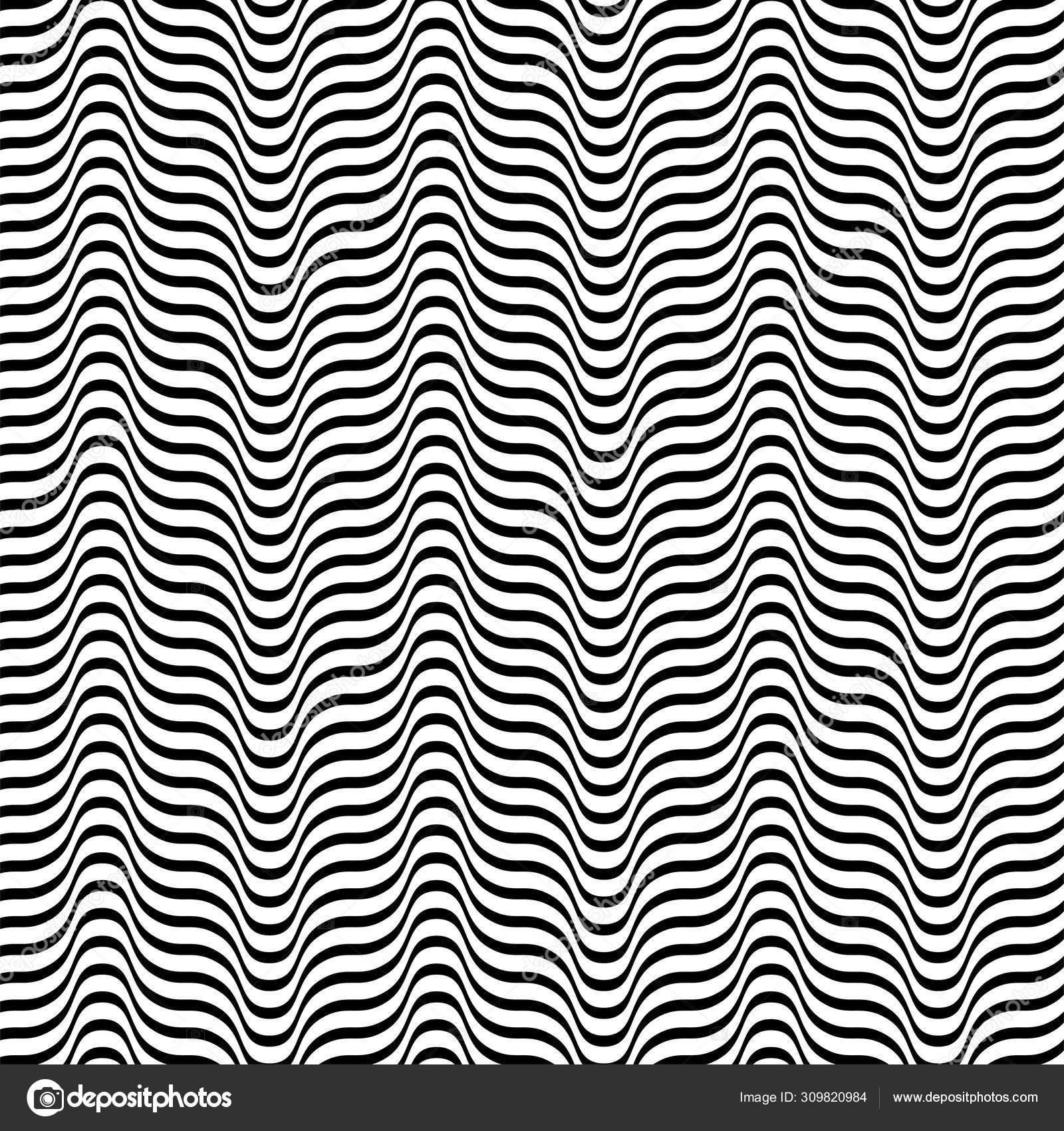 Waving, wavy, zigzag lines. Irregular parallel stripes, lines wi Stock Vector Image by ...