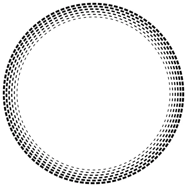 Radial dashed line circles. Circular, concentric element with ga Stock ...