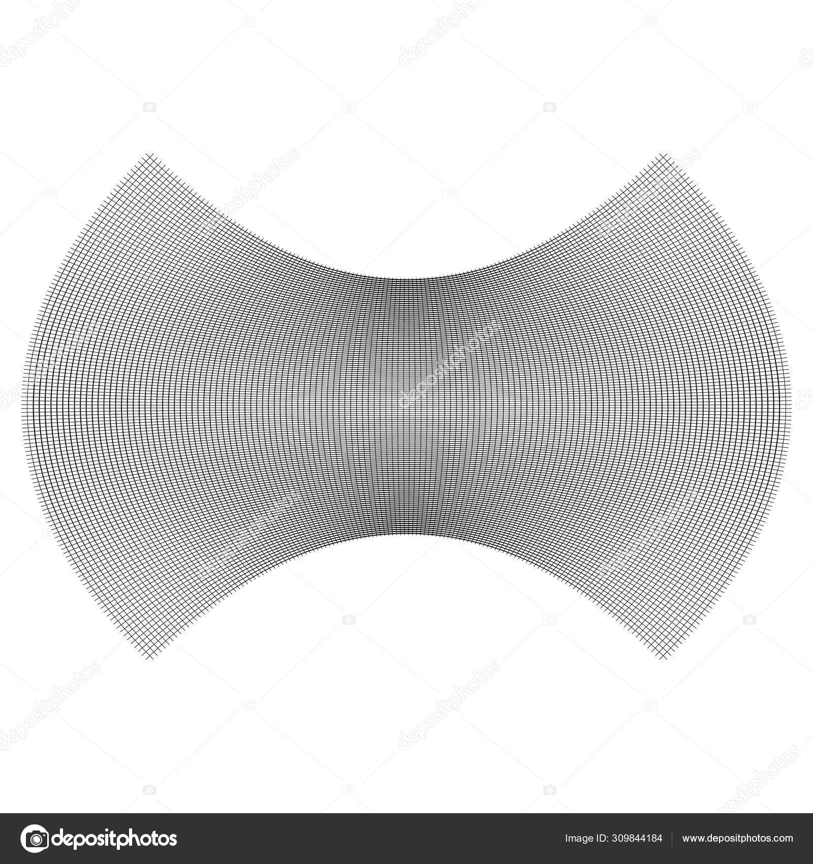 Geometric shape with oblate, squeeze, flattened effect. distorte Stock ...